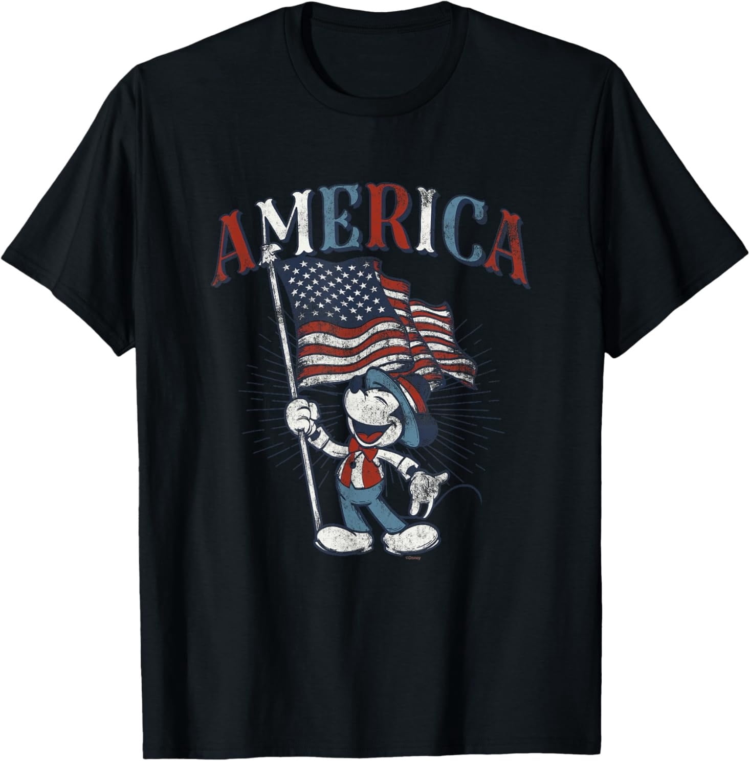 Disney Mickey Mouse T-Shirt – American Flag USA 4th of July Patriotic ...