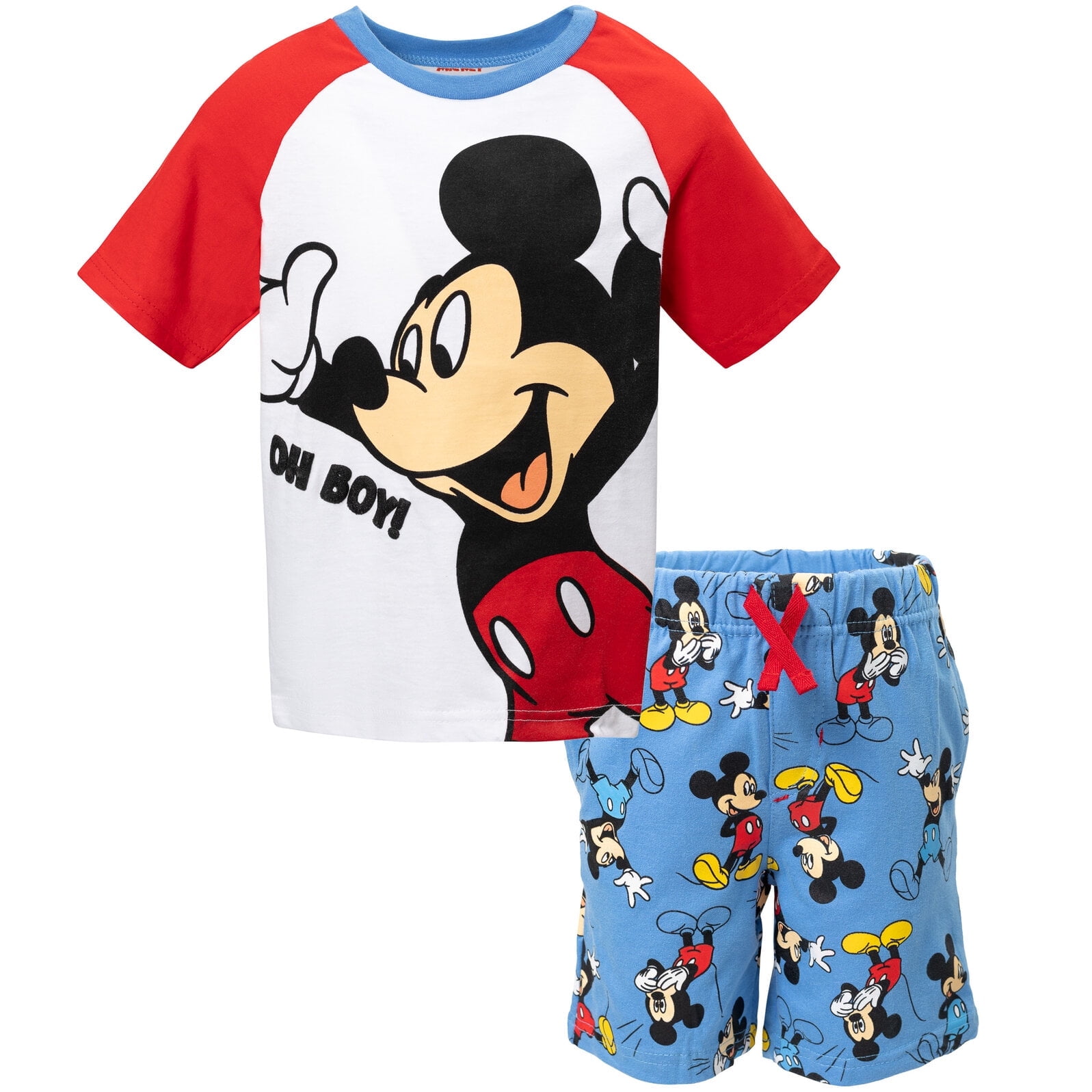 Disney Mickey Mouse T-Shirt and French TerryShorts Outfit Set Toddler ...