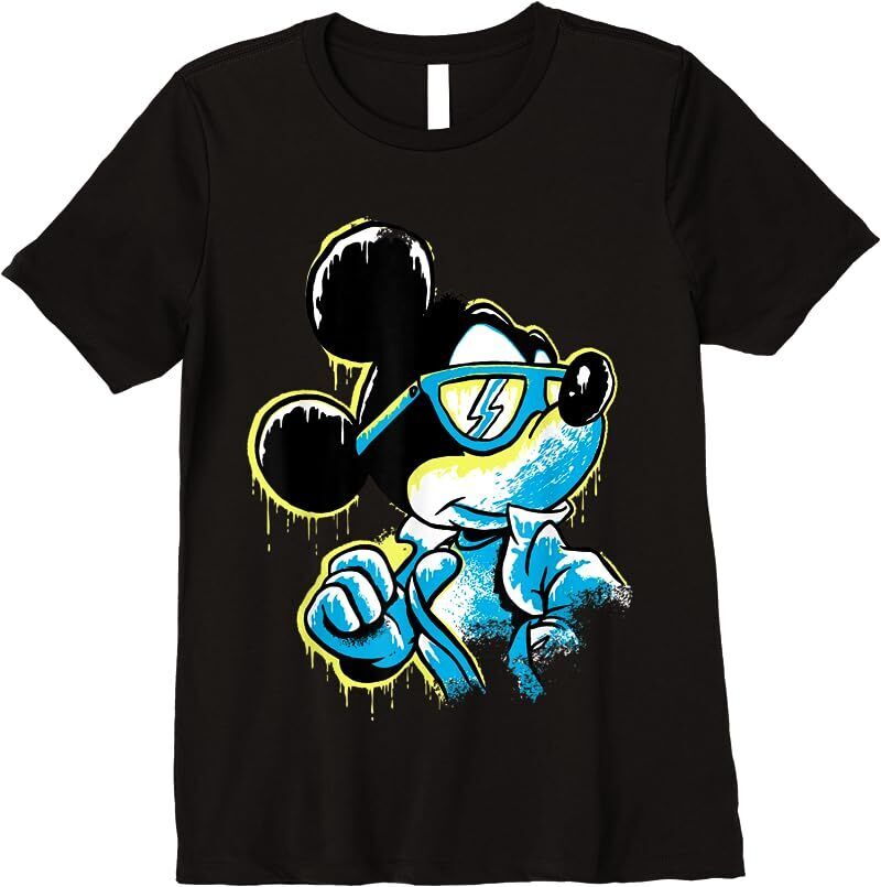 Disney Mickey Mouse T-Shirt with Icy Cool Paint Drip Design - Walmart.com