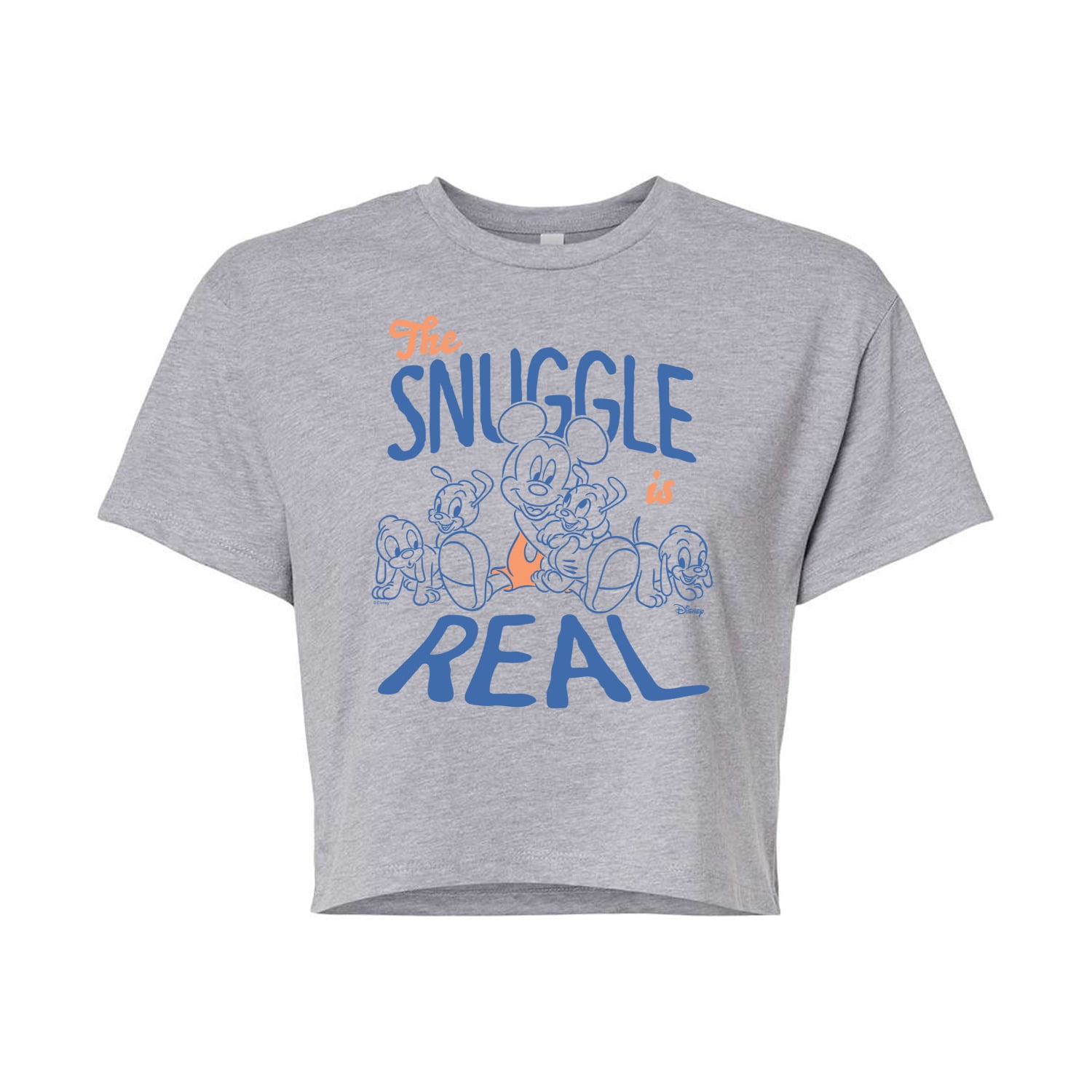 Disney - Mickey Mouse - The Snuggle Is Real - Juniors Cropped Cotton ...