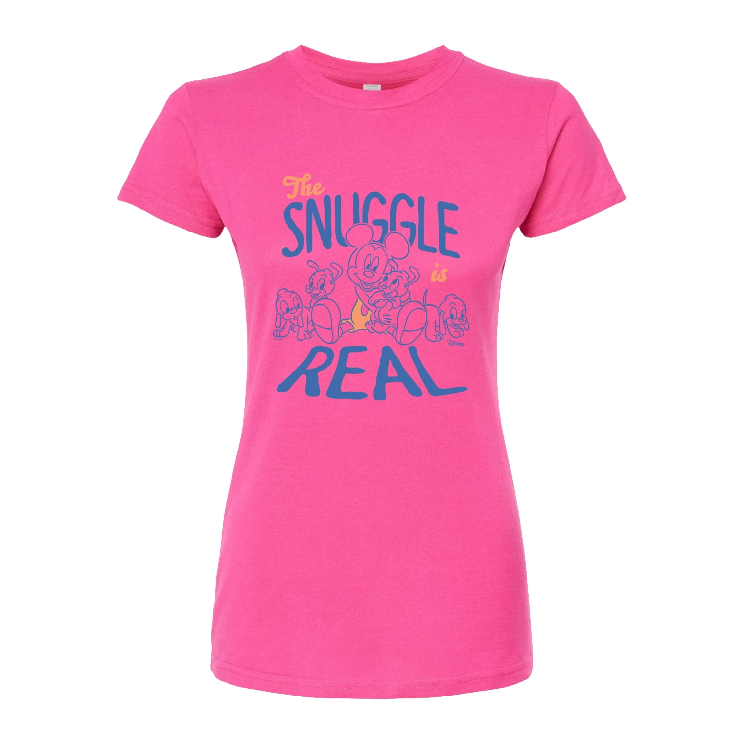 Disney - Mickey Mouse - The Snuggle Is Real - Juniors Fitted Graphic T ...