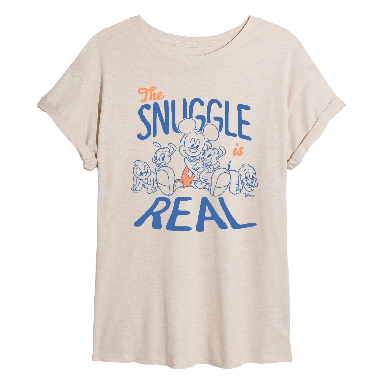 Disney - Mickey Mouse - The Snuggle Is Real - Women's Oversized T-Shirt ...