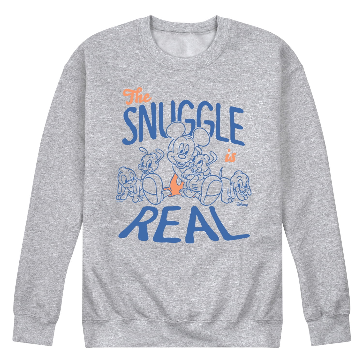 Disney - Mickey Mouse - The Snuggle Is Real - Men's Crew Neck Fleece ...