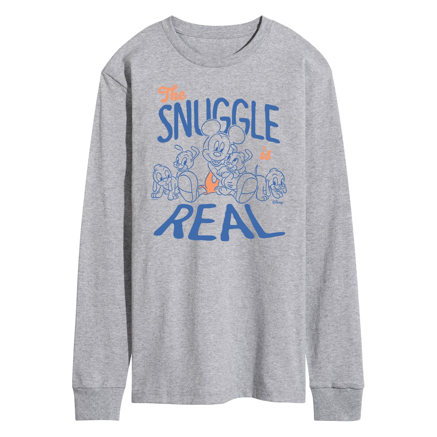 Disney - Mickey Mouse - The Snuggle Is Real - Men's Long Sleeve T-Shirt ...