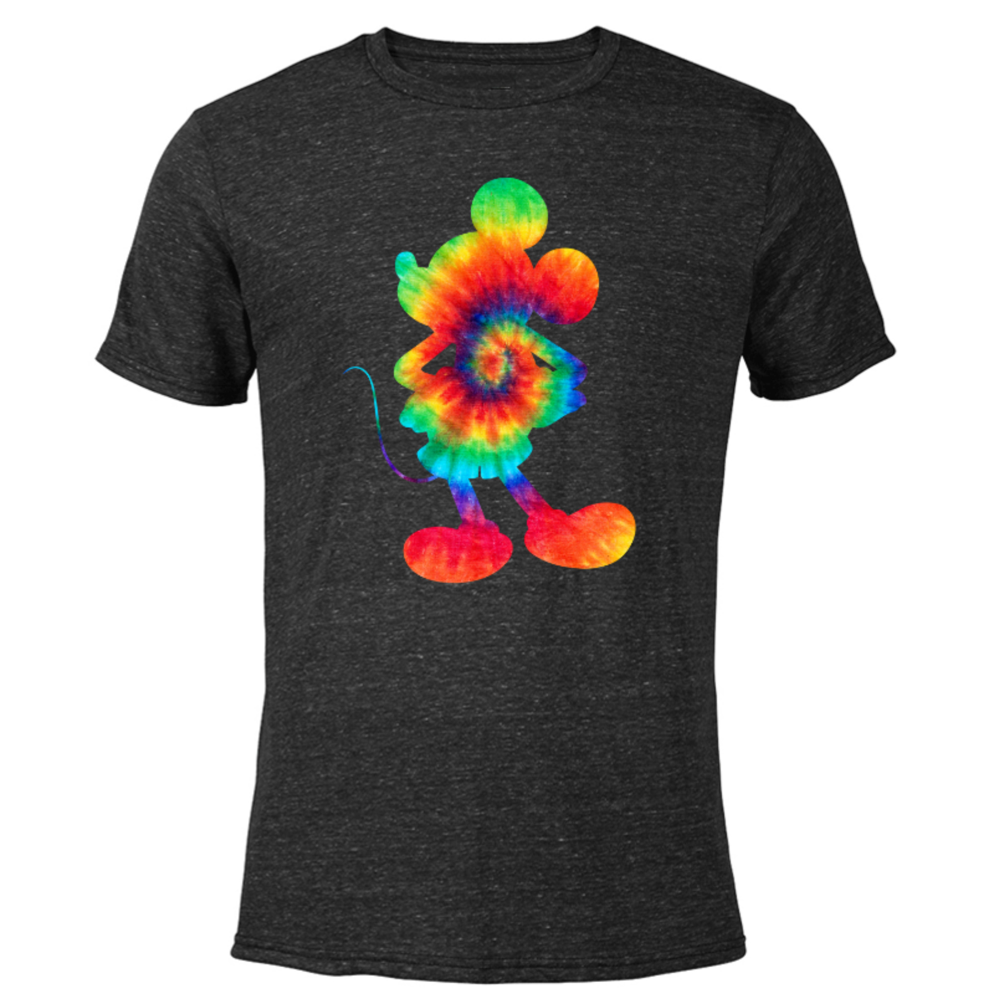 Disney Mickey Mouse Tie Dye Silhouette - Short Sleeve Blended T-Shirt ...