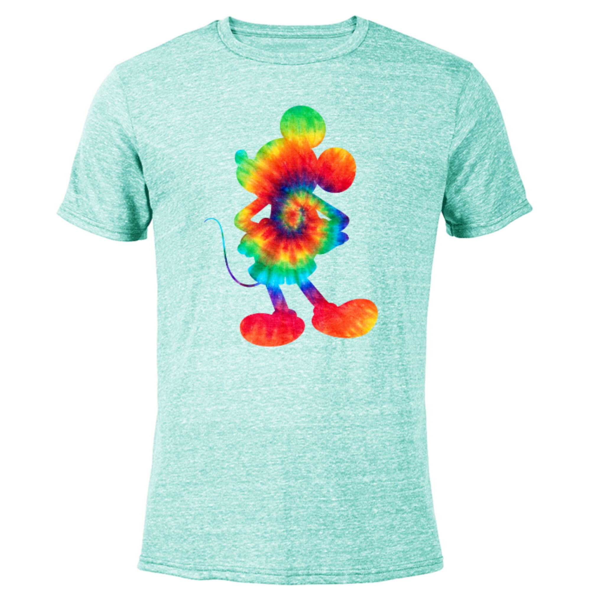 Disney Mickey Mouse Tie Dye Silhouette - Short Sleeve Blended T-Shirt ...