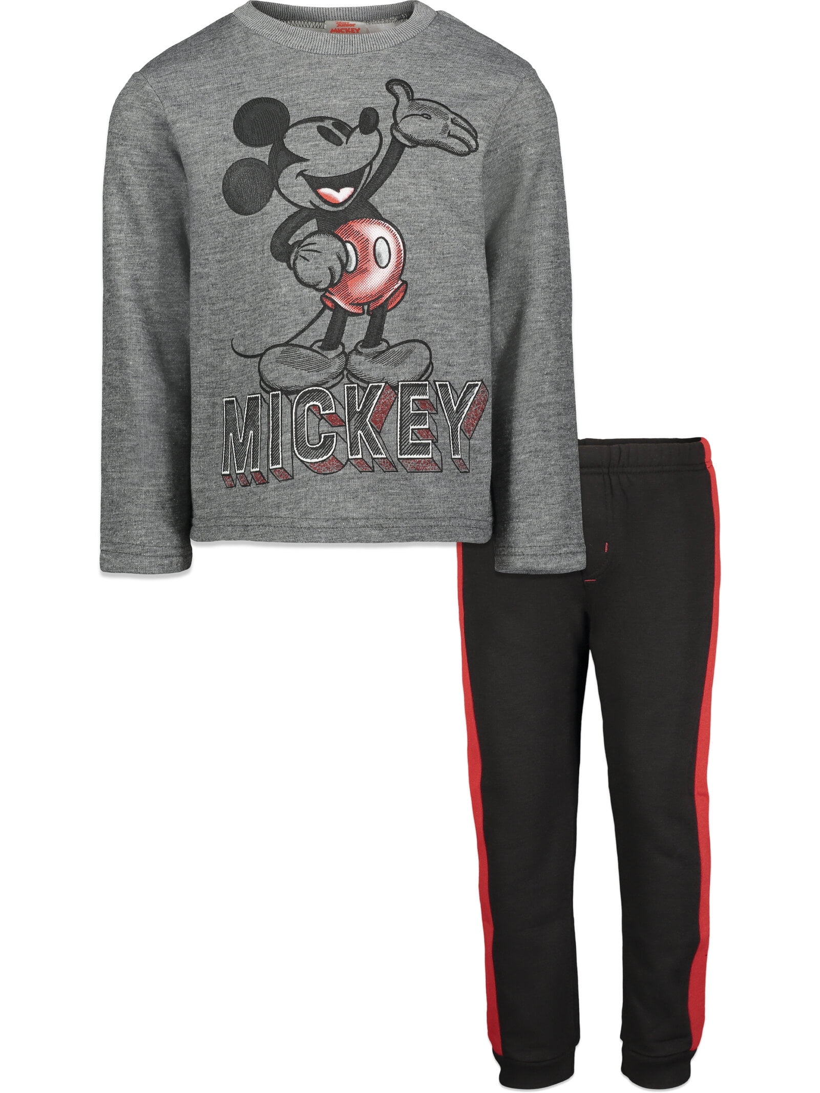 Disney Mickey Mouse Toddler Boys Fleece Pullover T-Shirt and Pants ...