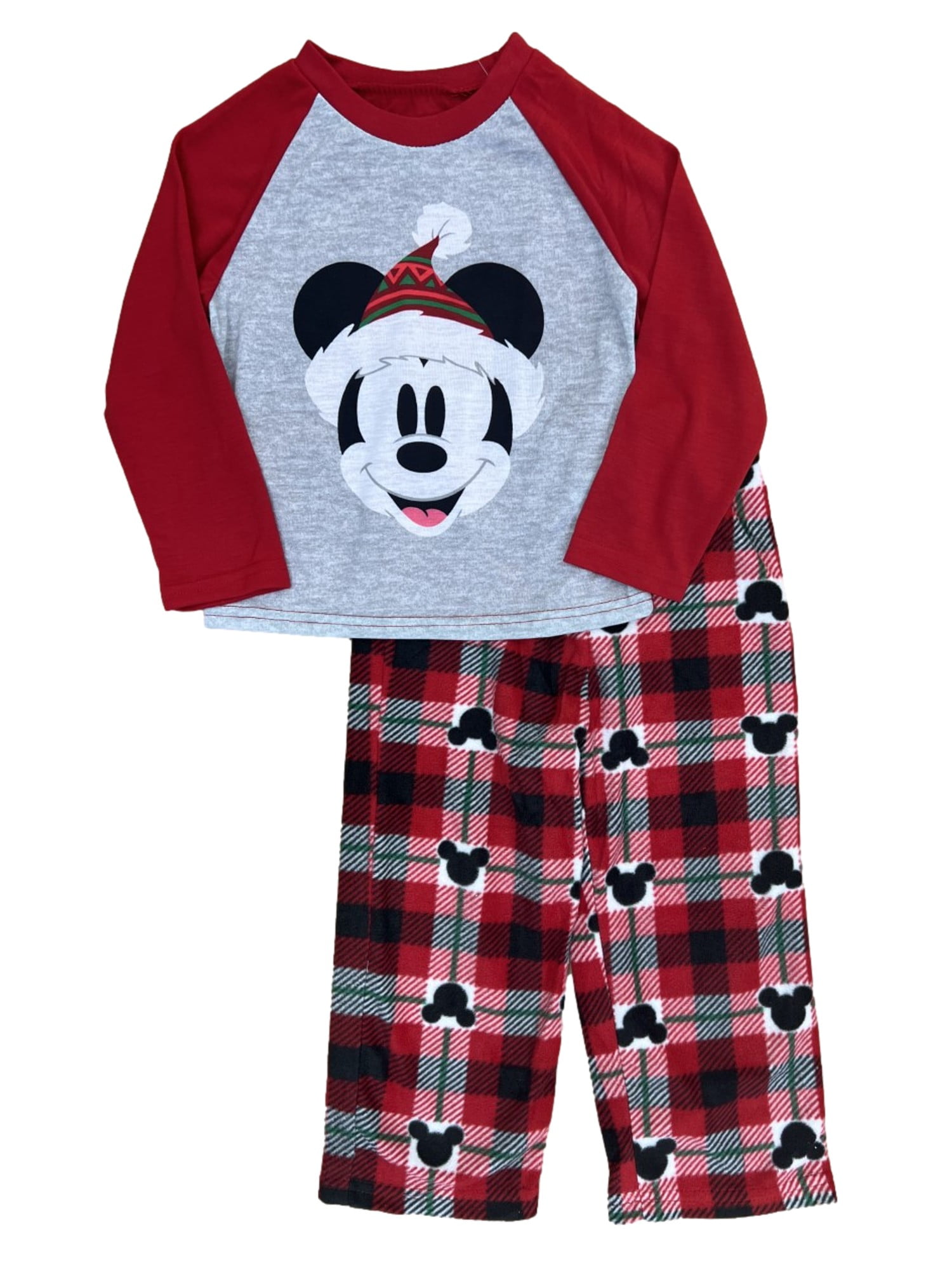 Disney Mickey Mouse Toddler Boys & Girls Holiday Pajamas Sleep Set 2T ...
