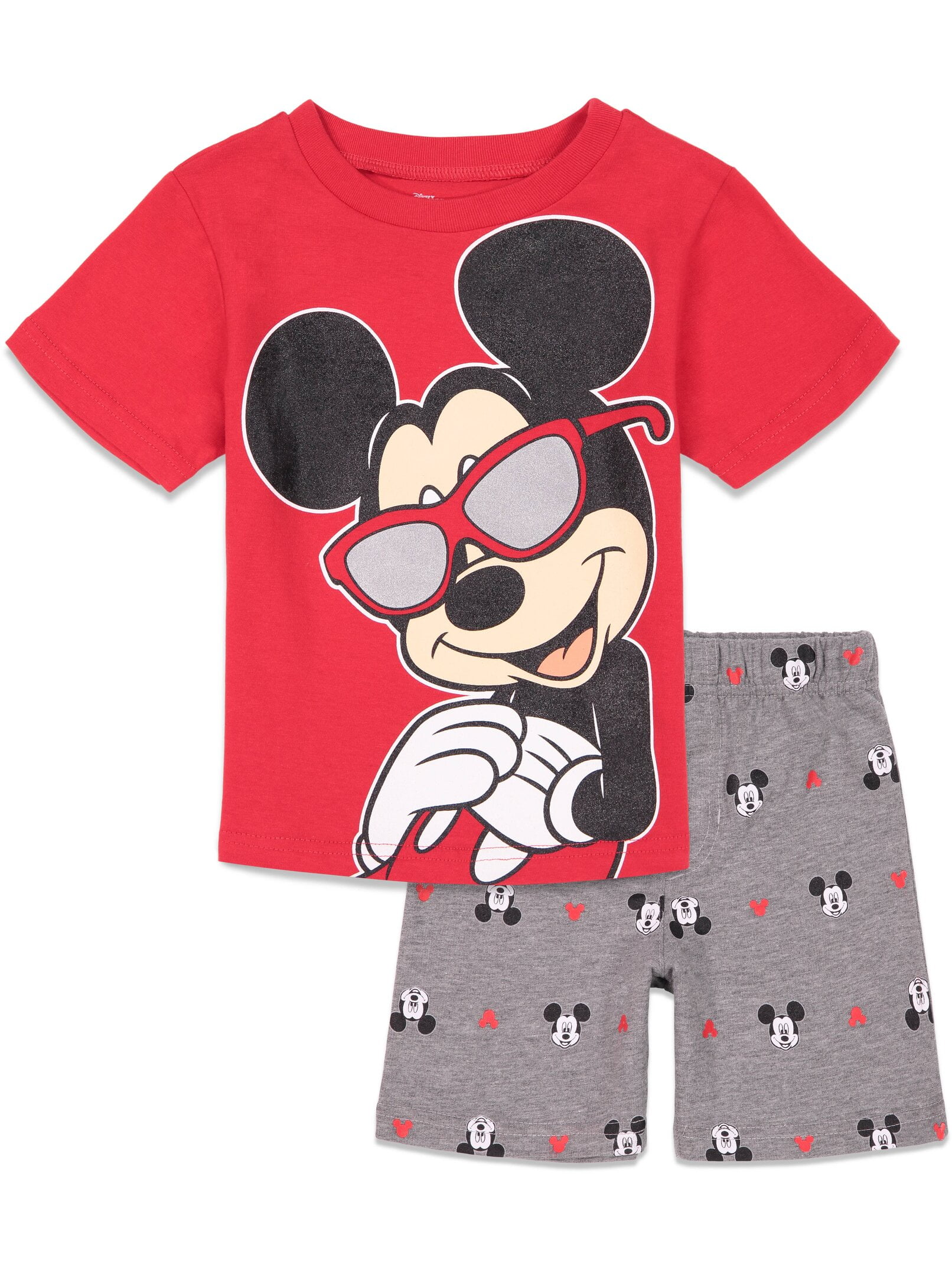 Disney Mickey Mouse Toddler Boys Graphic T-Shirt & Shorts Outfit, Kids ...