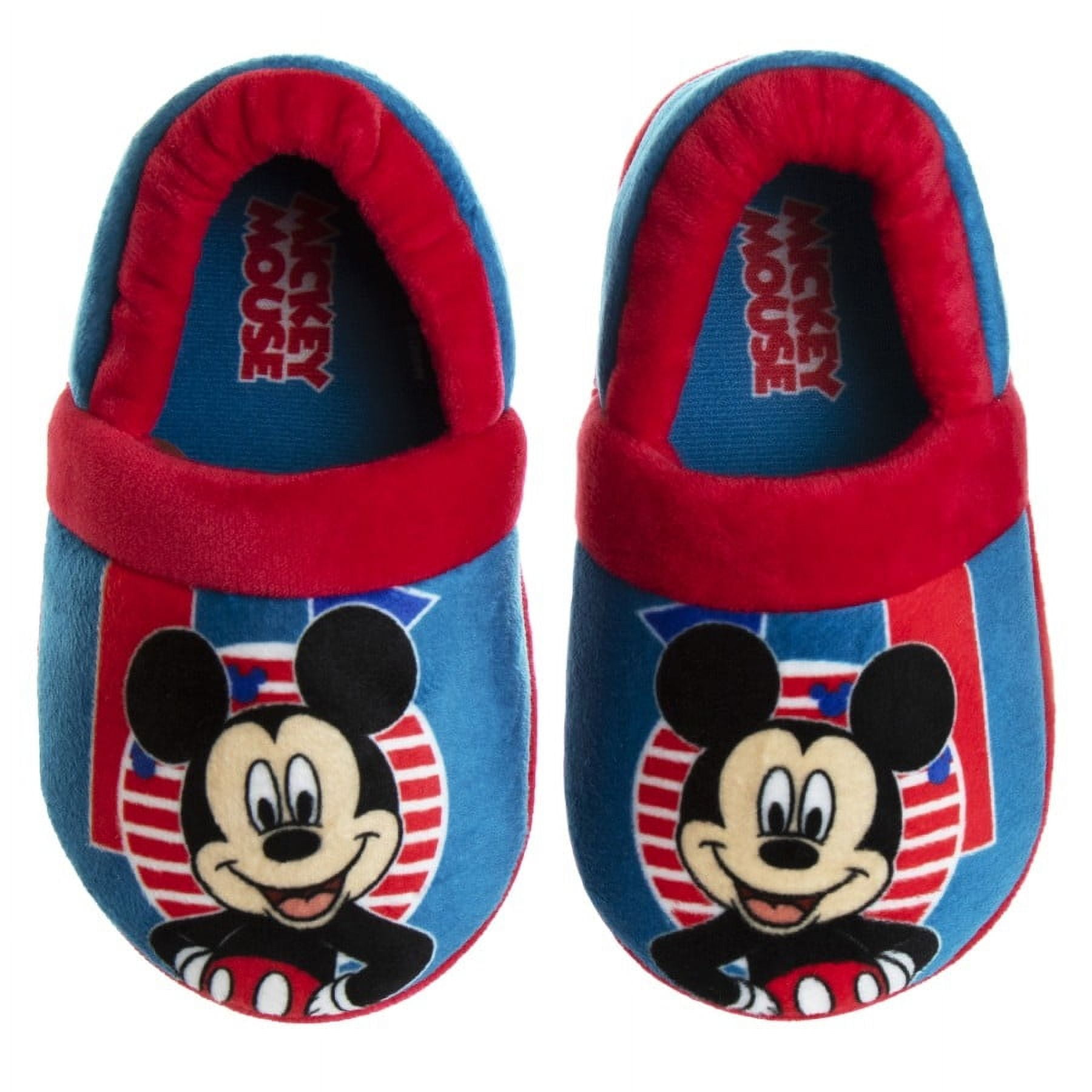 Disney Mickey Mouse Toddler Boys' Slippers - Blue, 11-12 - Walmart.com