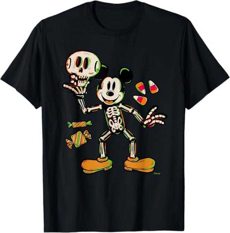 Disney Mickey Mouse Trick & Treat Skeleton Costume Halloween T-Shirt ...