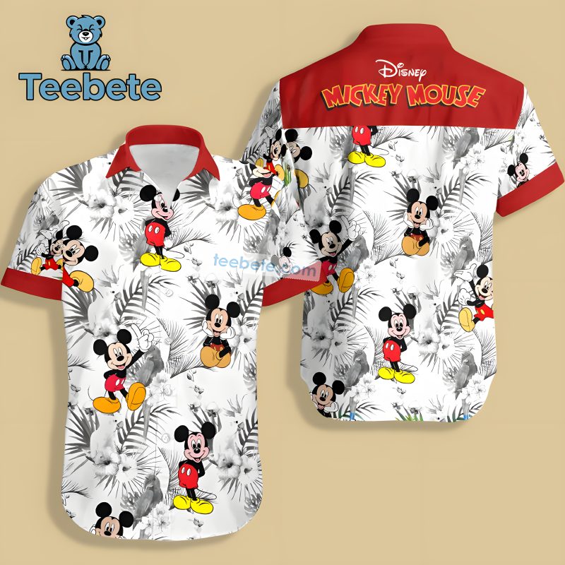 Disney Mickey Mouse Tropical White Hawaiian Shirts For Sale - Walmart.com