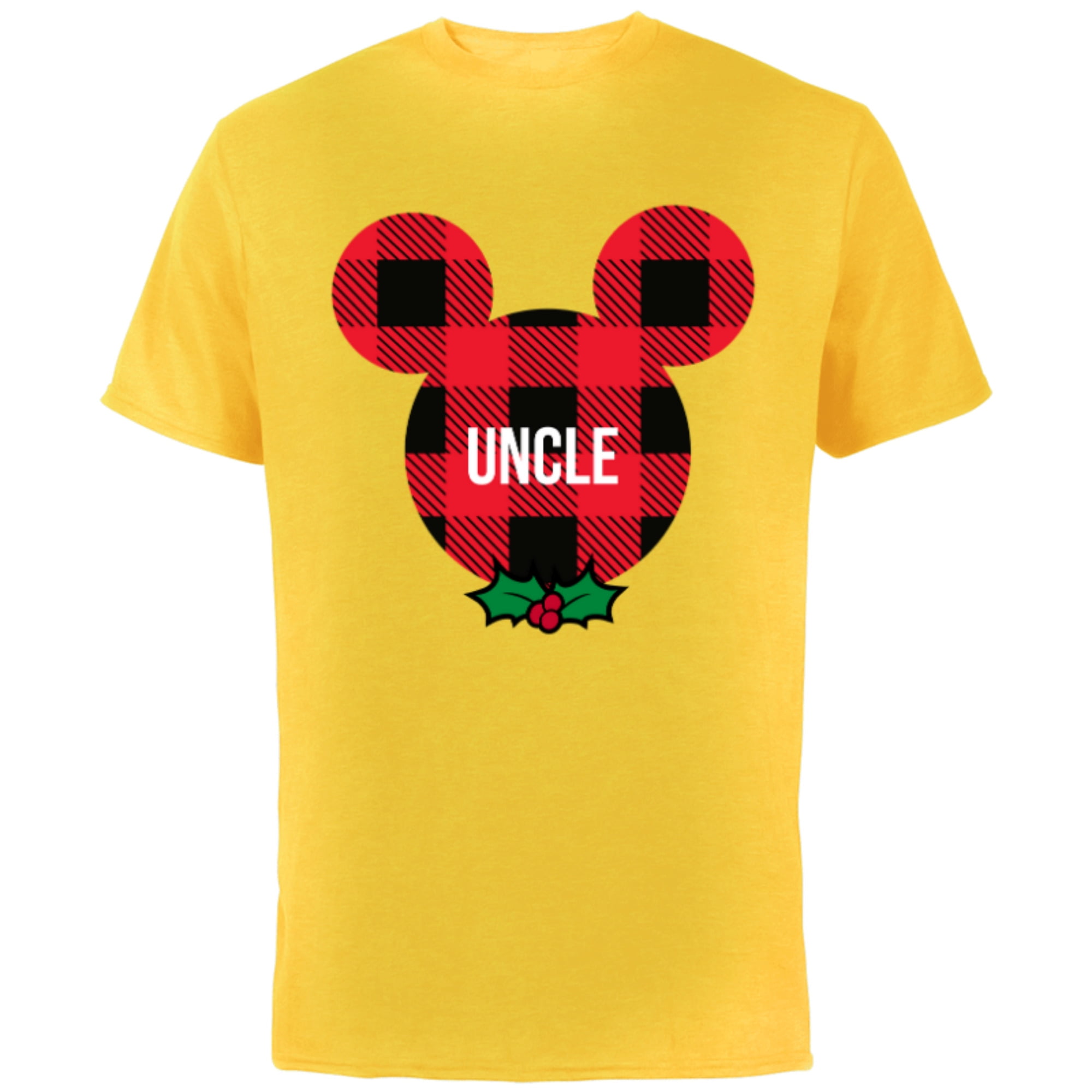 Disney Mickey Mouse UNCLE Holiday Family - Short Sleeve Cotton T-Shirt ...
