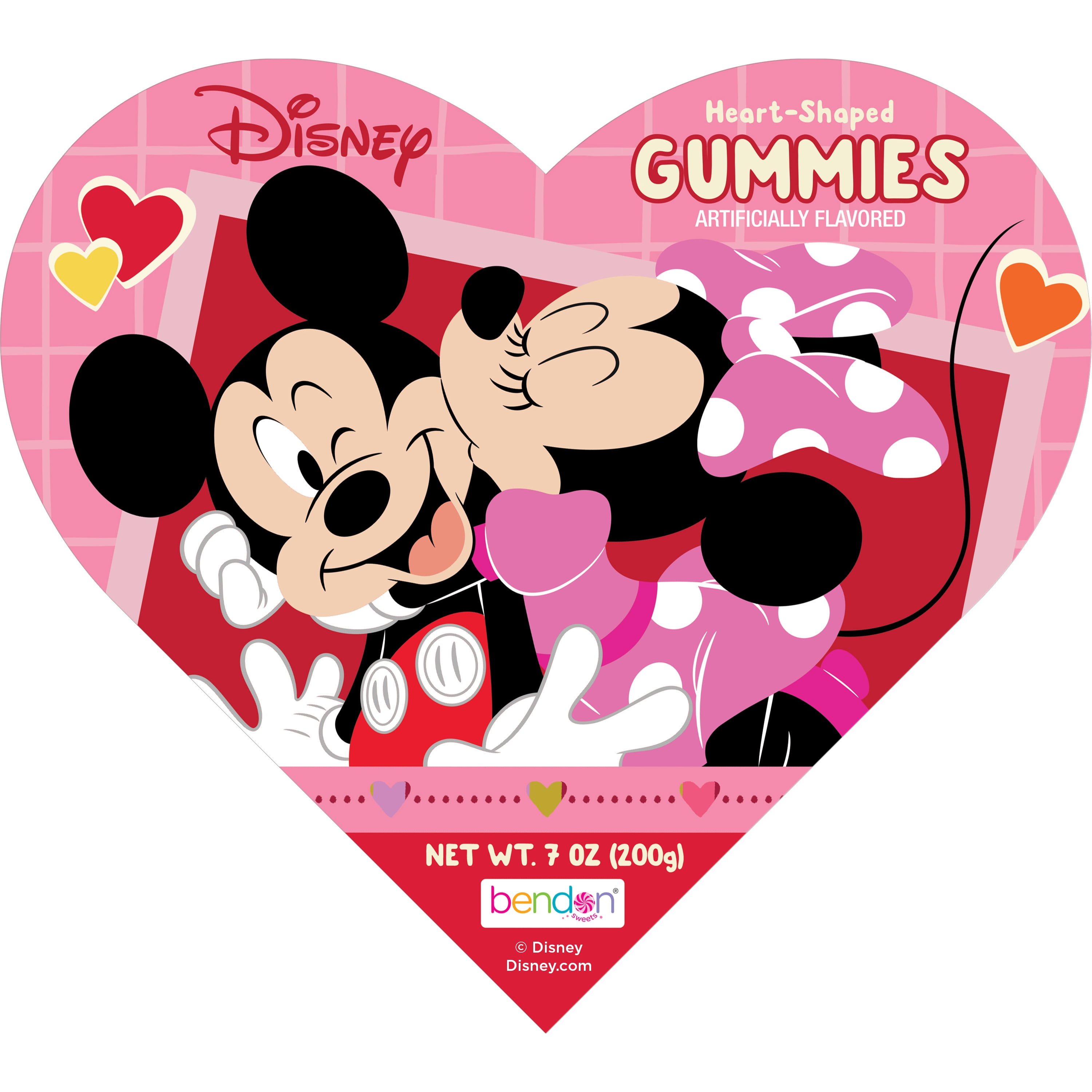 Disney Mickey Mouse Valentine's Day 7oz Gummies Heart Shaped Gift Box ...