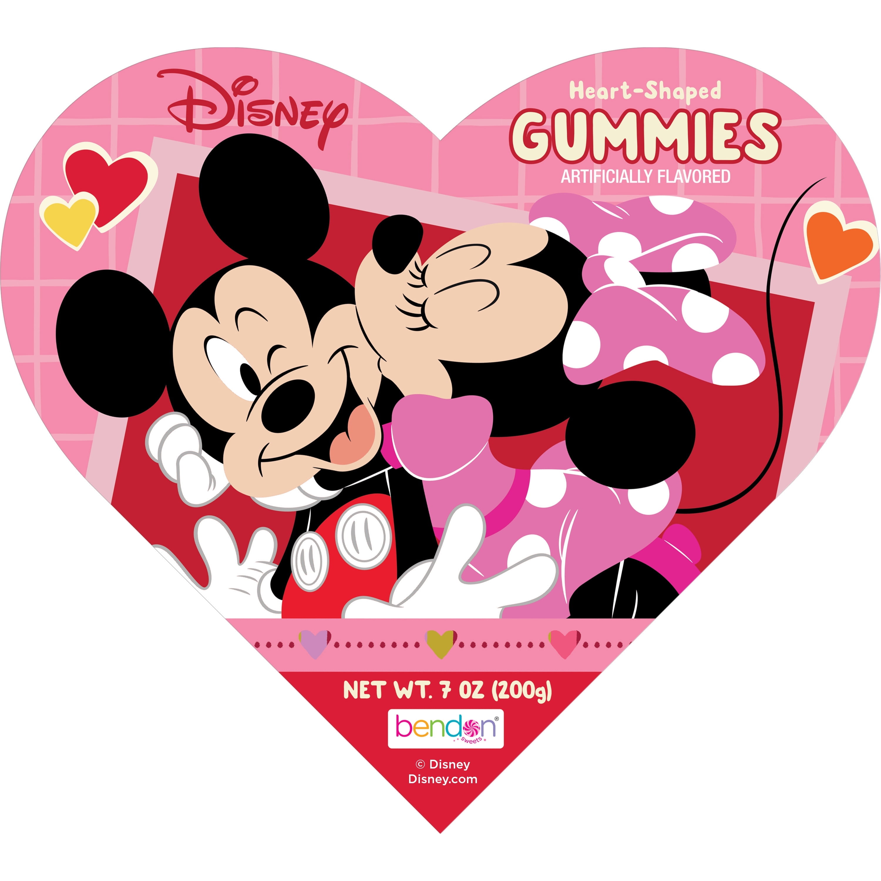 Disney Mickey Mouse Valentine's Day, Gummy Candy Pack Of 1 Heart Shaped ...
