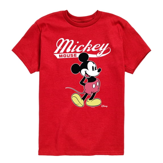 Disney - Mickey Mouse Varsity - Youth Boys Short Sleeve Graphic T-Shirt ...