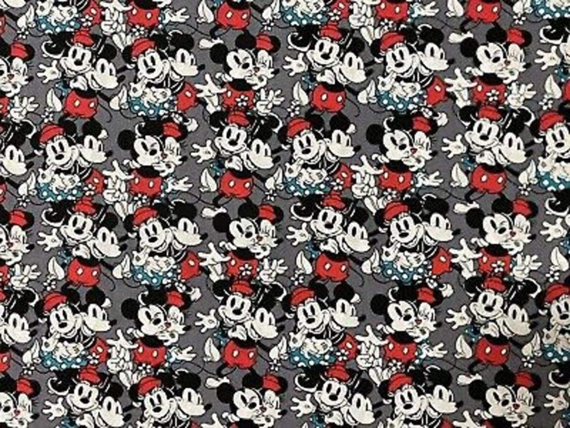 Disney Mickey Mouse “Vintage Love” Cotton Fabric - Walmart.com