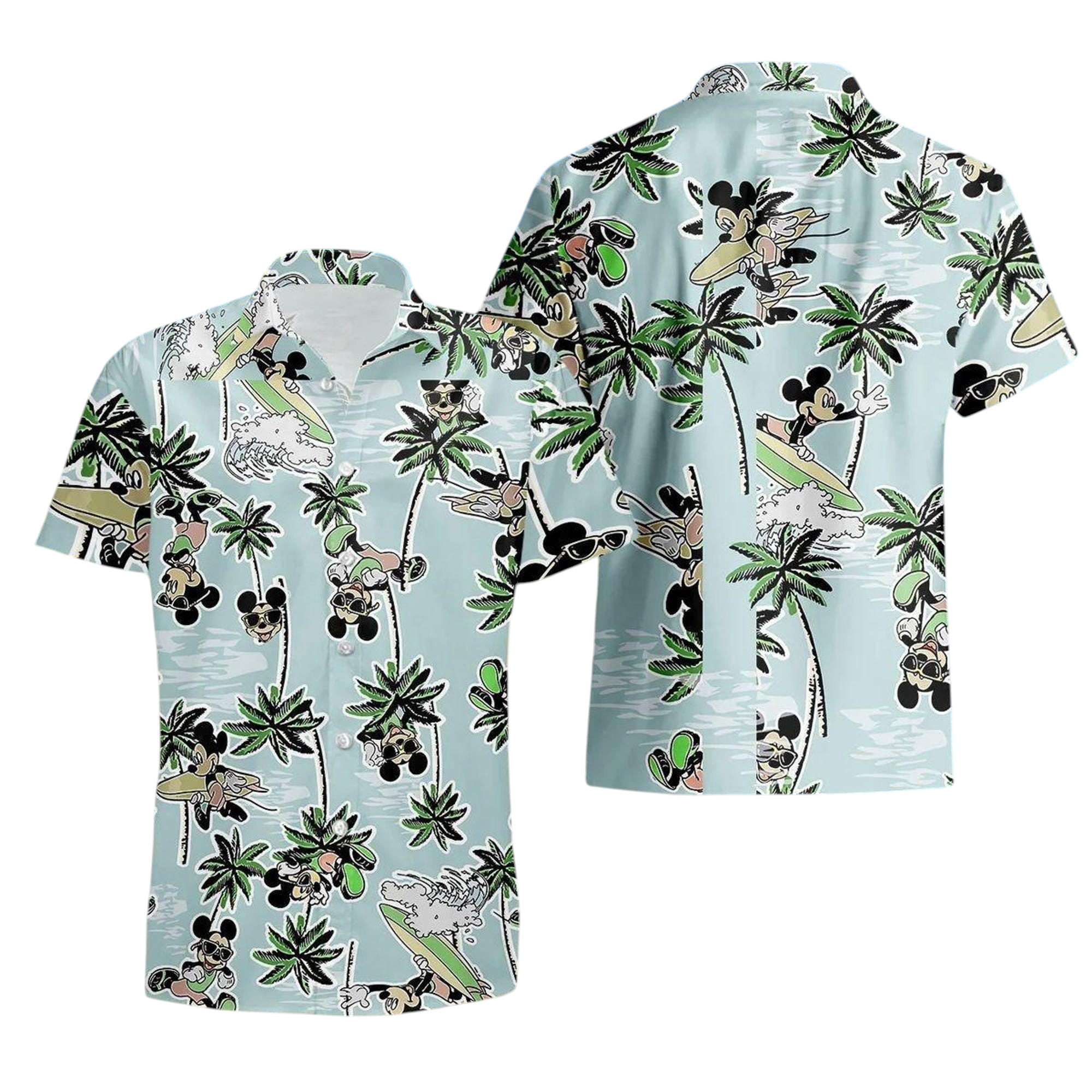 Disney Mickey Mouse WDW Hawaiian Shirt,Family Trip Aloha Tee - Walmart.com