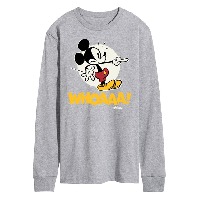 Disney - Mickey Mouse - WHOAAA! - Men's Long Sleeve T-Shirt - Walmart.com