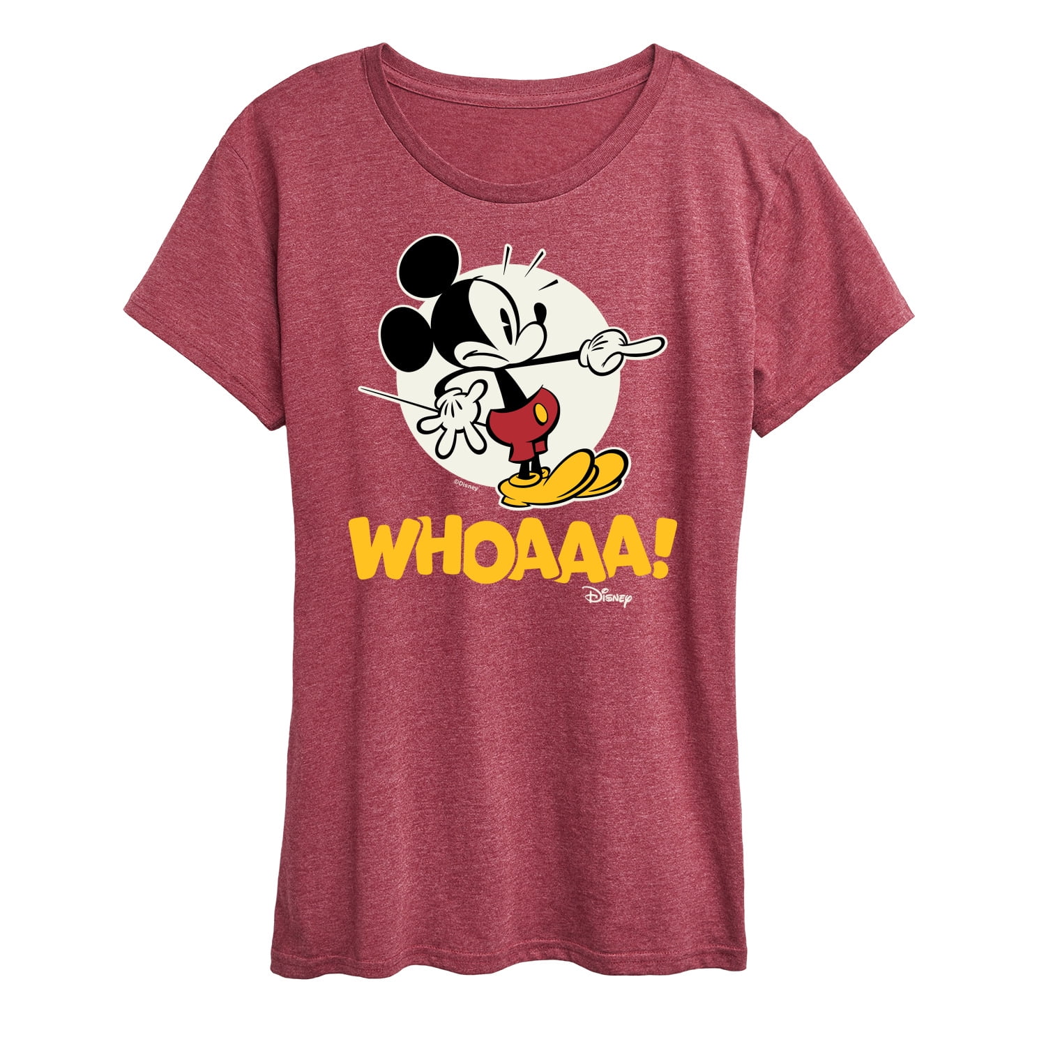 Disney - Mickey Mouse - WHOAAA! - Women's Short Sleeve Graphic T-Shirt ...