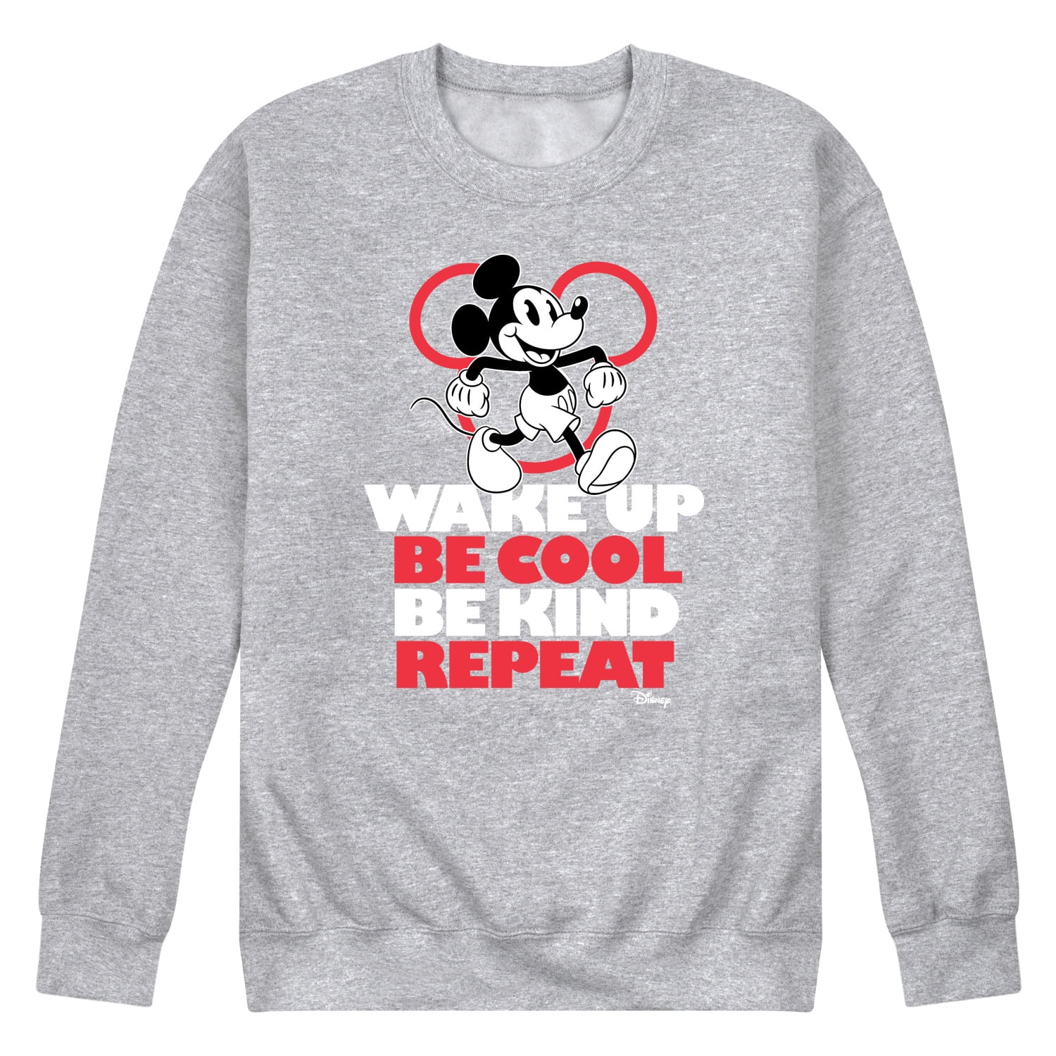 Disney - Mickey Mouse - Wake Up, Be Cool, Be Kind, Repeat - Men's Crew ...