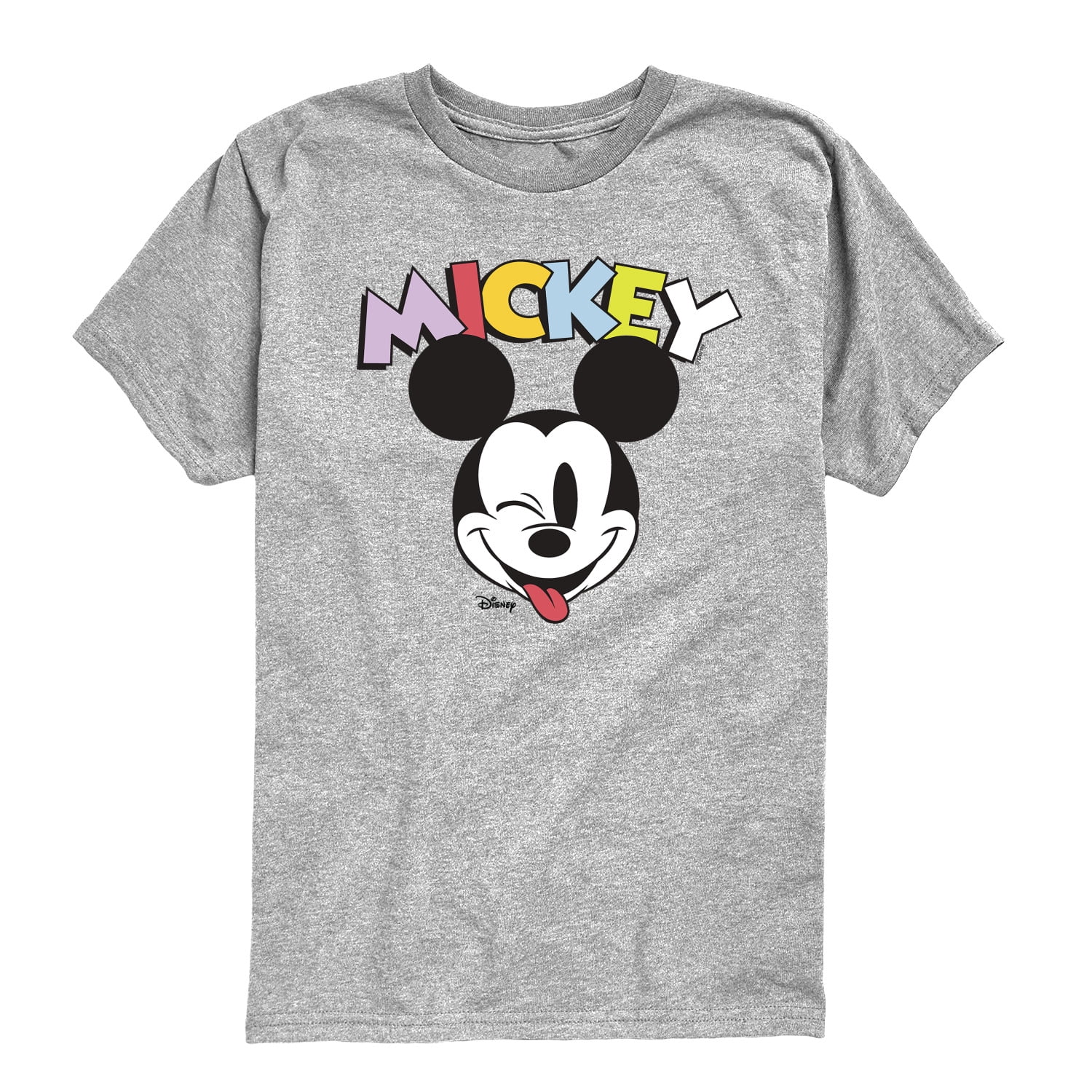 Disney - Mickey Mouse Wink - Youth Boys Short Sleeve Graphic T-Shirt ...