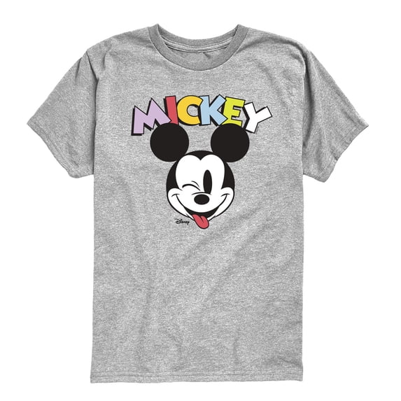 Disney - Mickey Mouse Wink - Youth Boys Short Sleeve Graphic T-Shirt ...