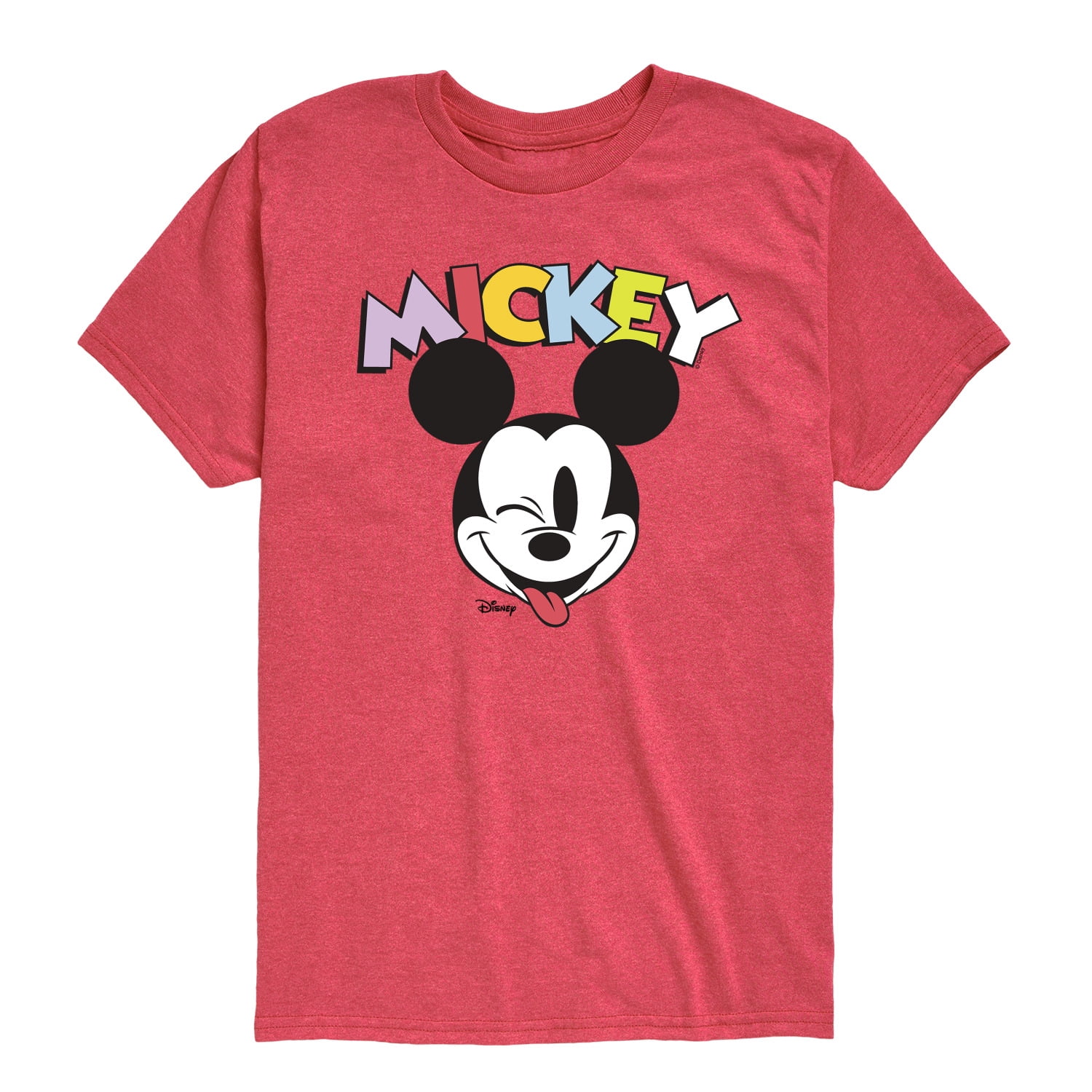 Disney - Mickey Mouse Wink - Youth Boys Short Sleeve Graphic T-Shirt ...