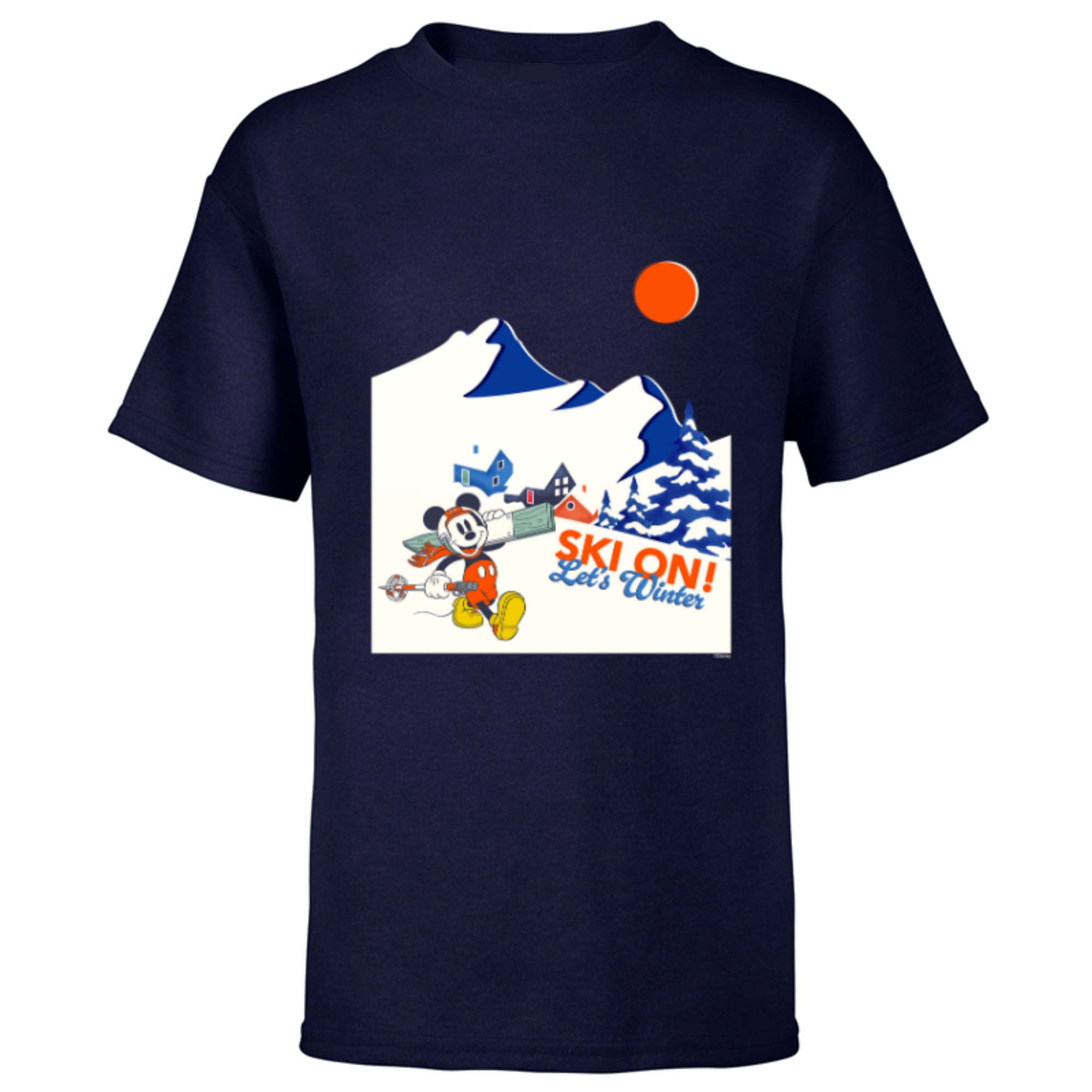Disney Mickey Mouse Winter Sports Skiing Ski On Let’s Winter - Short ...