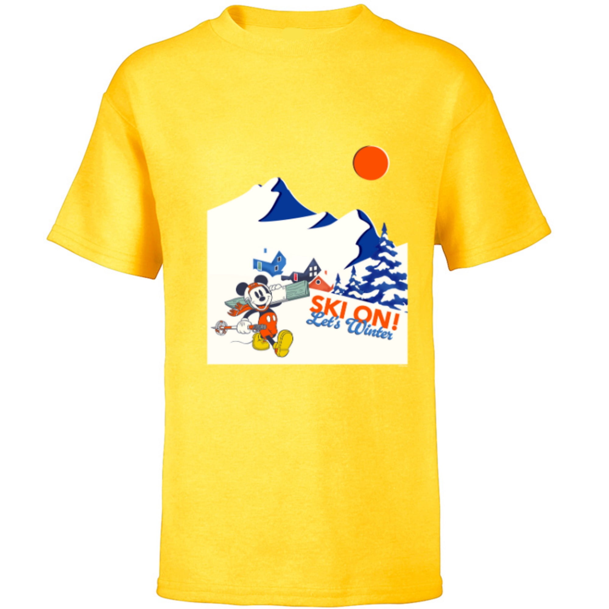 Disney Mickey Mouse Winter Sports Skiing Ski On Let’s Winter - Short ...