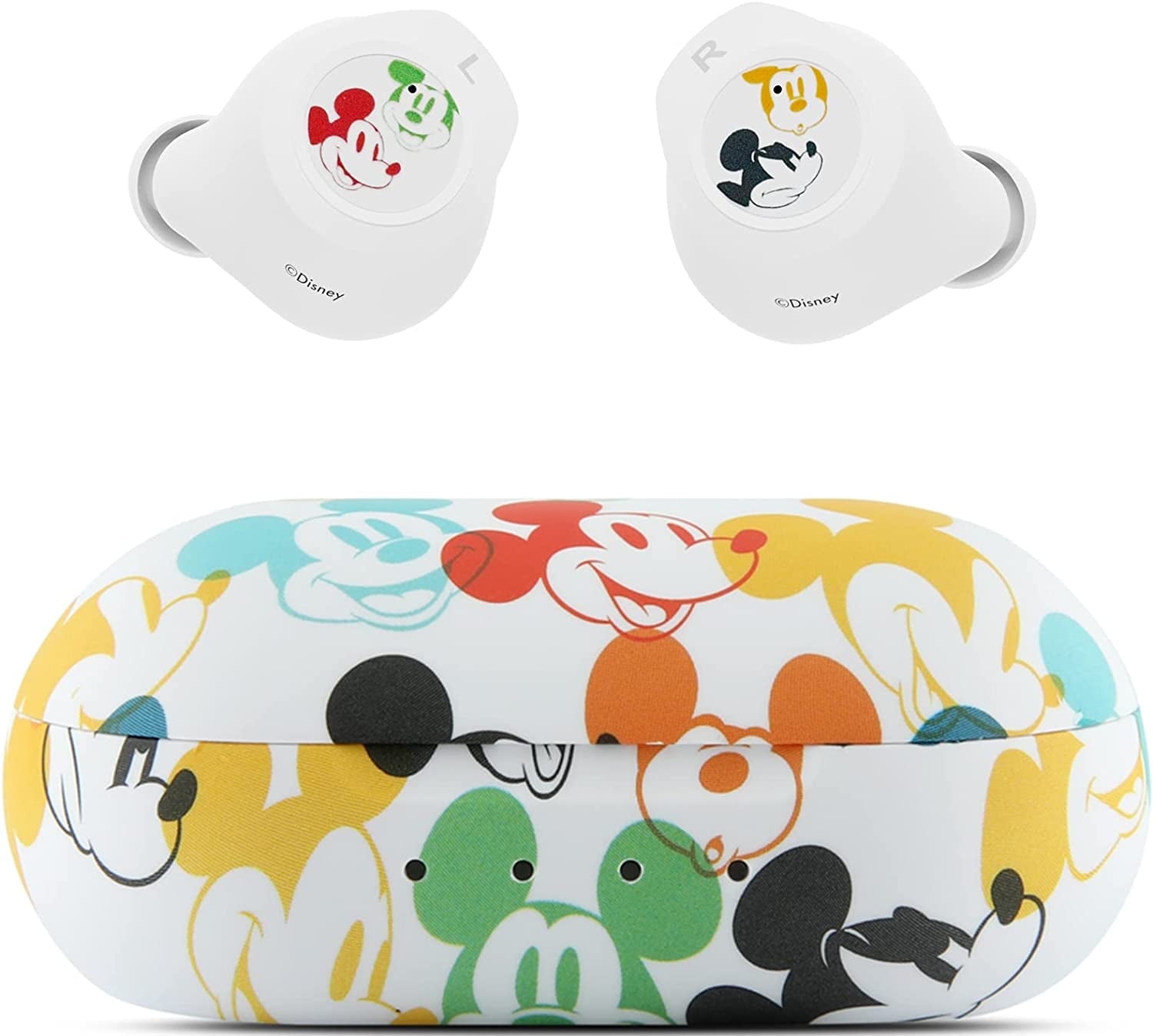 Disney Mickey Mouse Earphones, Wireless Bluetooth 5.1 with Charging ...