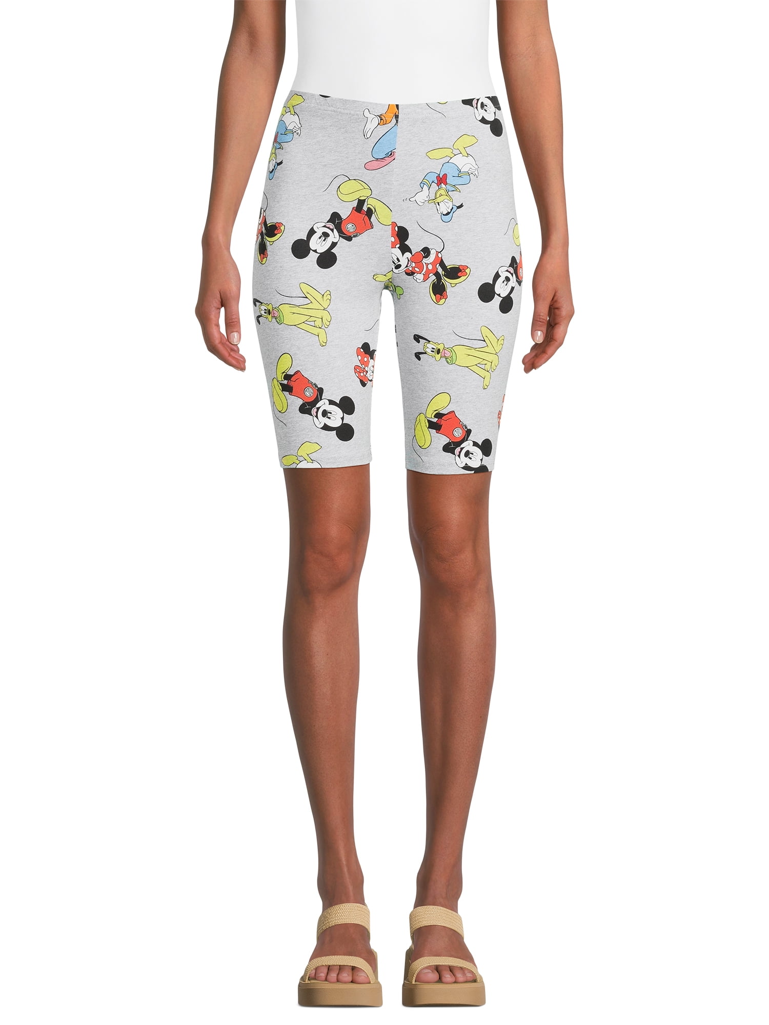 Disney Mickey Mouse and Friends Juniors Graphic Bike Shorts, Sizes XS ...