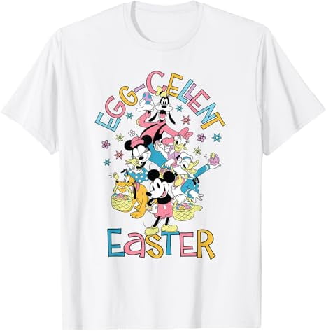 Disney Mickey Mouse and Friends Retro Egg-cellent Easter T-Shirt ...