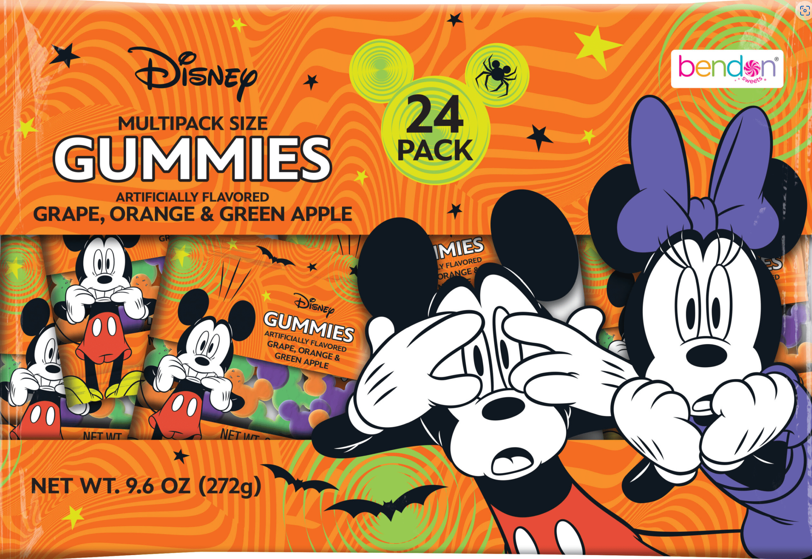 Disney Mickey Mouse and Minnie Mouse 24 Count 0.4 oz Gummies, Halloween ...