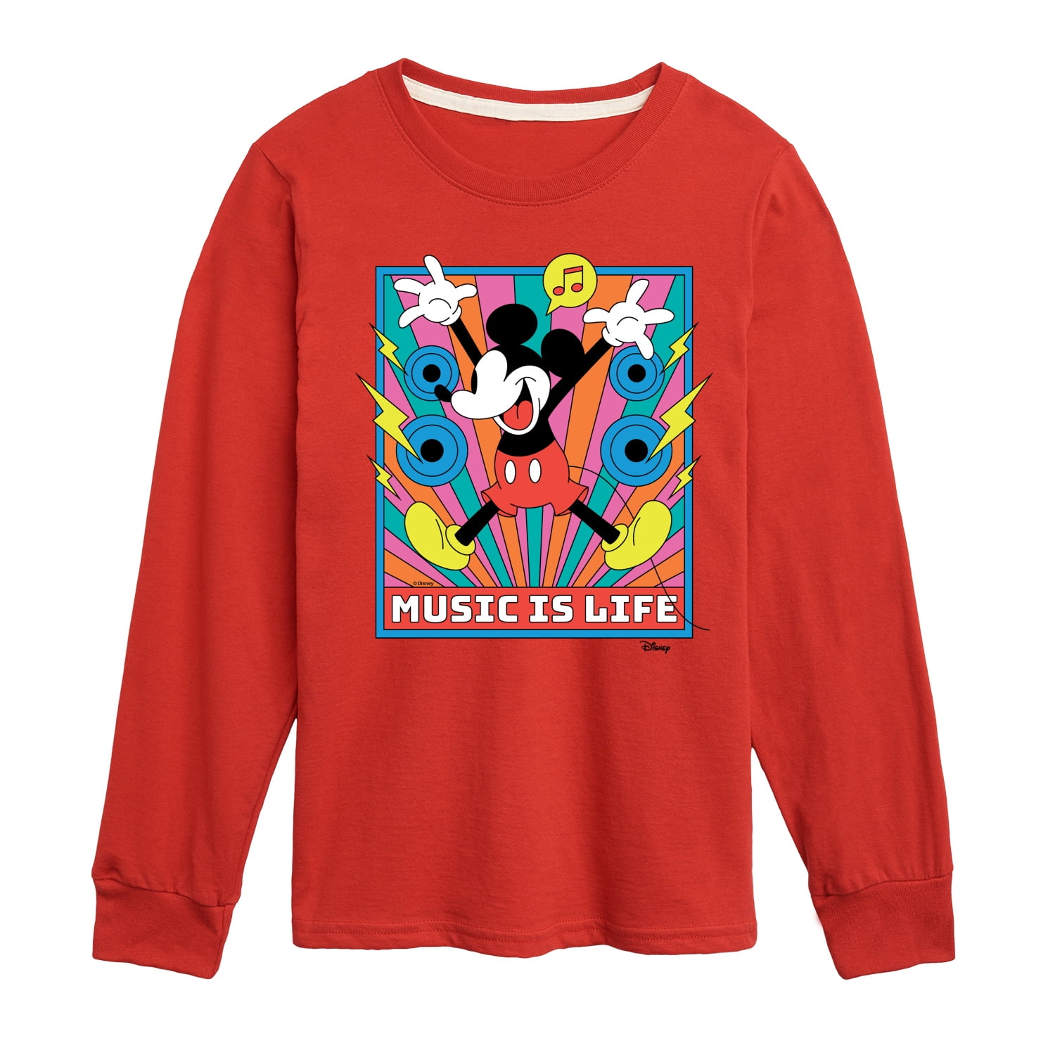 Disney - Mickey Music Is Life - Toddler & Youth Long Sleeve Graphic T ...