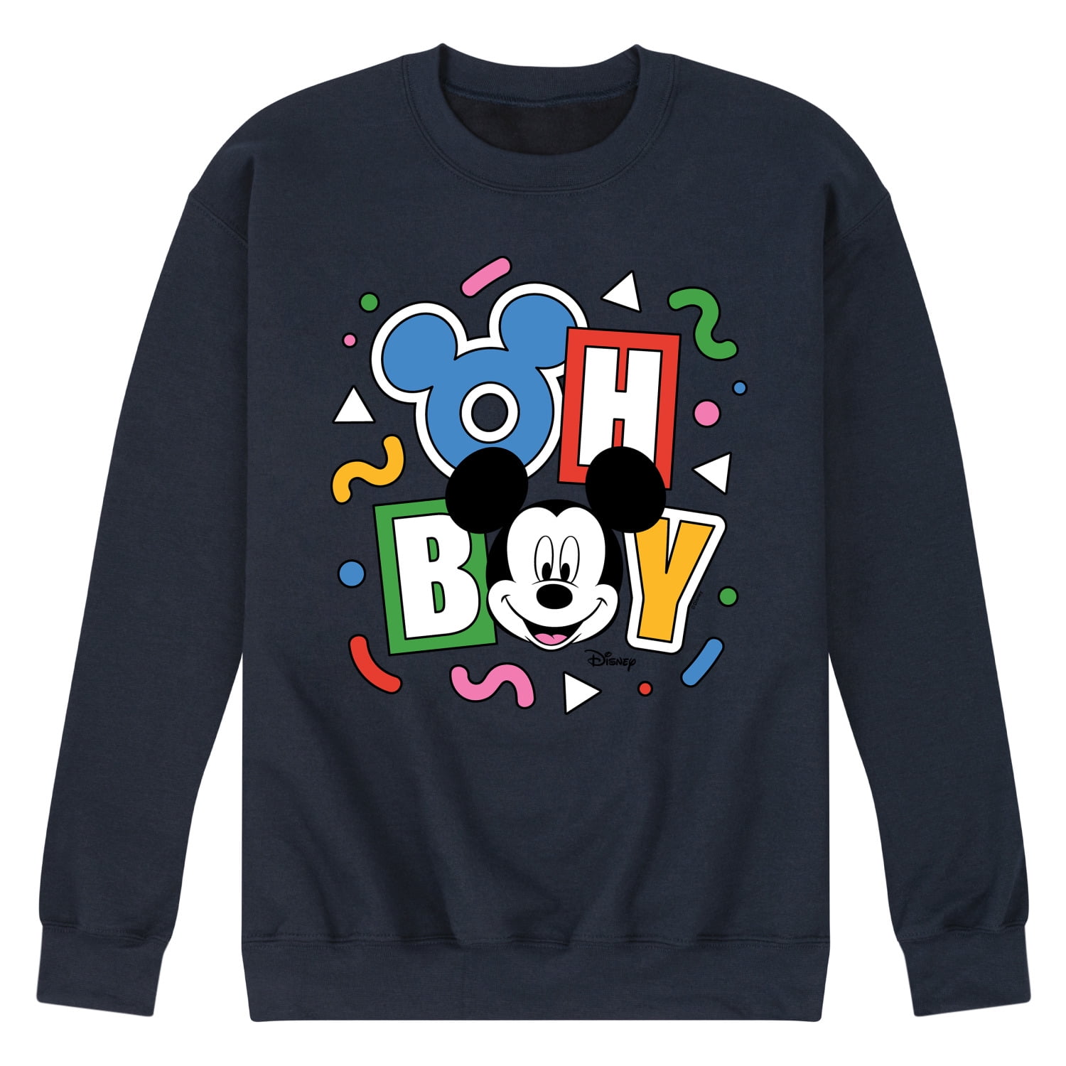 Disney - Mickey Oh Boy 90s - Men's Crew Neck Fleece Pullover - Walmart.com