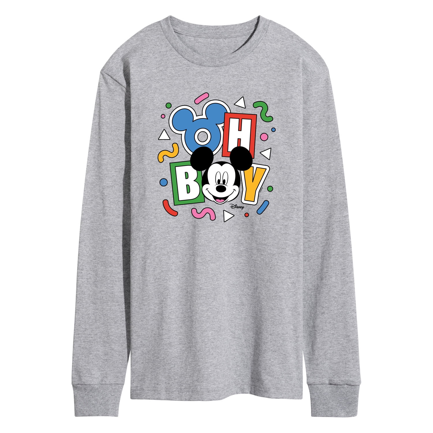 Disney - Mickey Oh Boy 90s - Men's Long Sleeve T-Shirt - Walmart.com