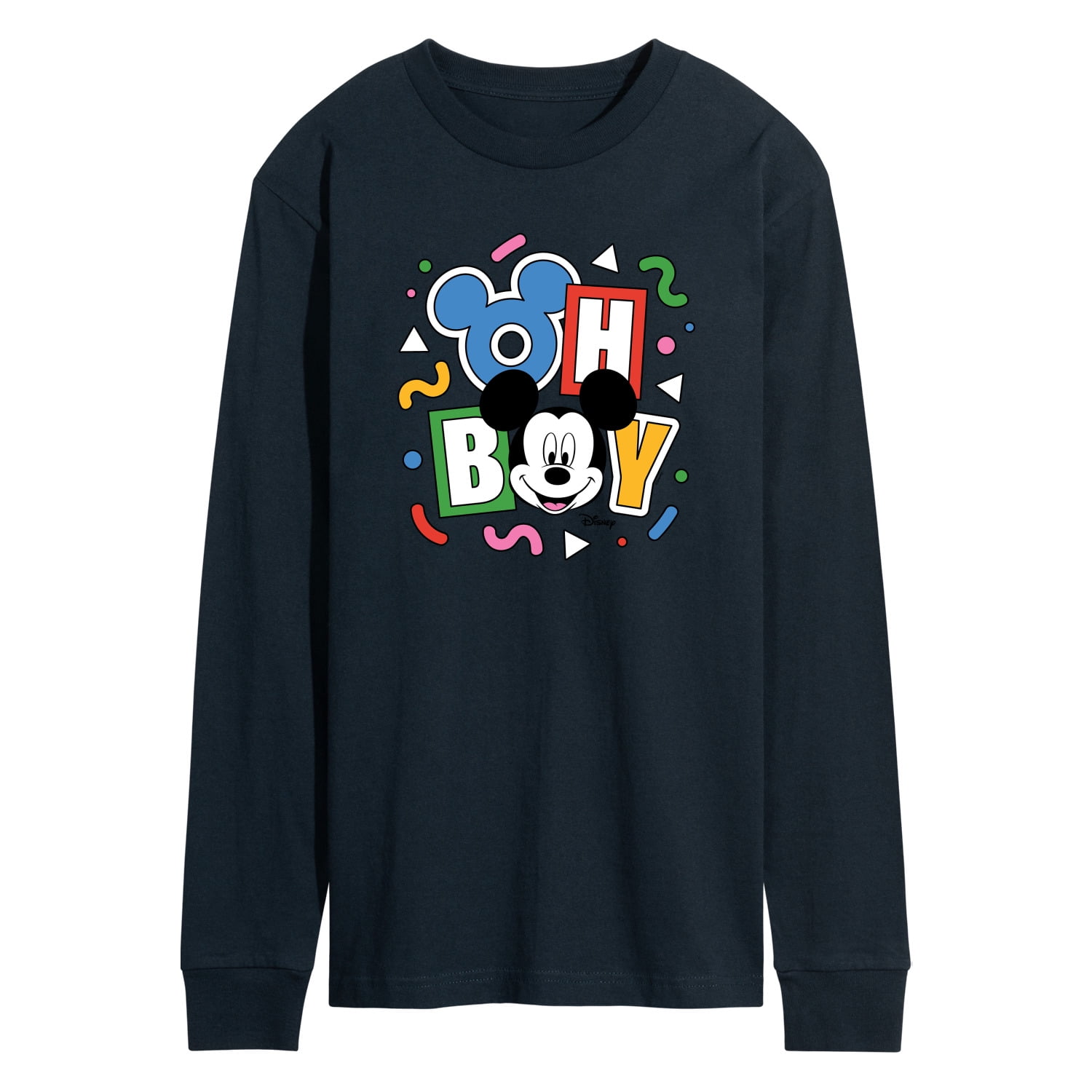 Disney - Mickey Oh Boy 90s - Men's Long Sleeve T-Shirt - Walmart.com