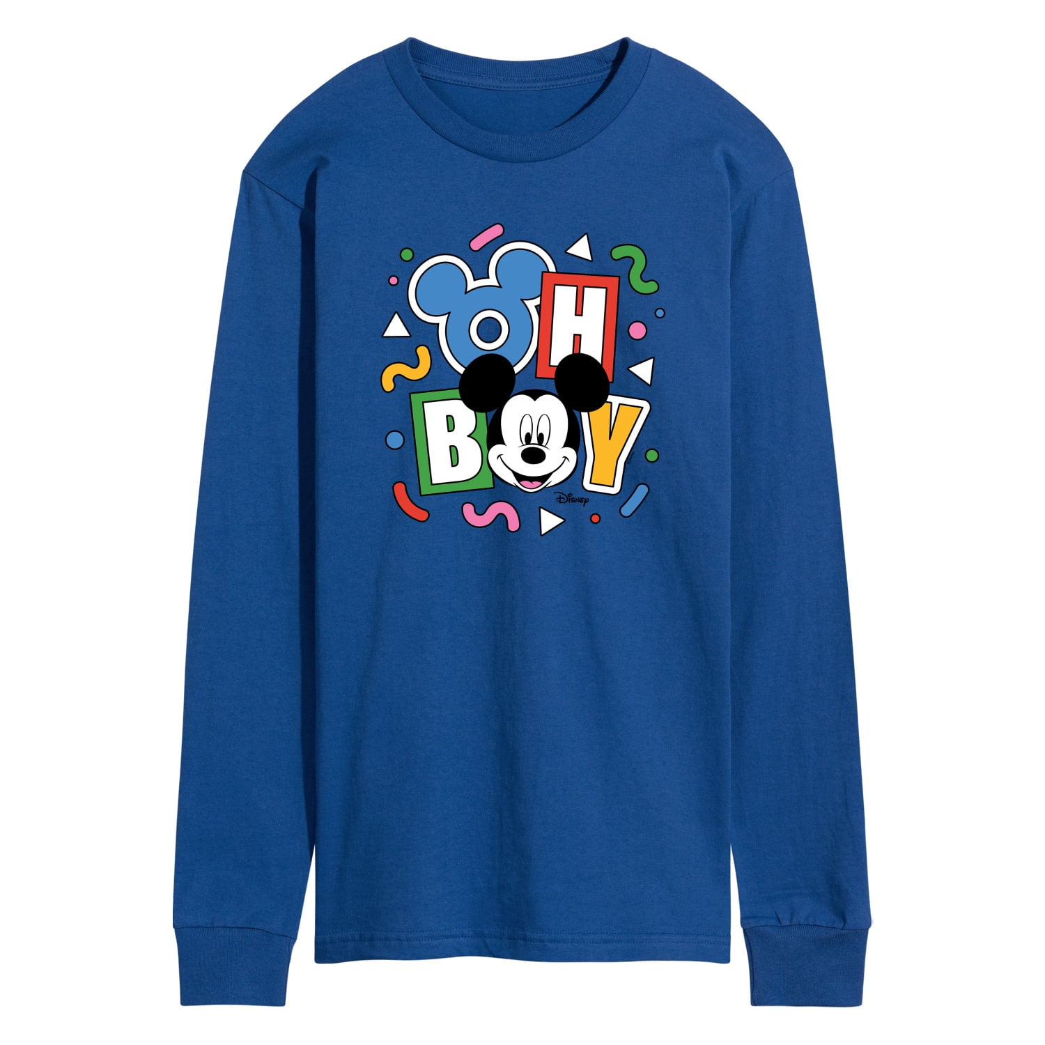 Disney - Mickey Oh Boy 90s - Men's Long Sleeve T-Shirt - Walmart.com