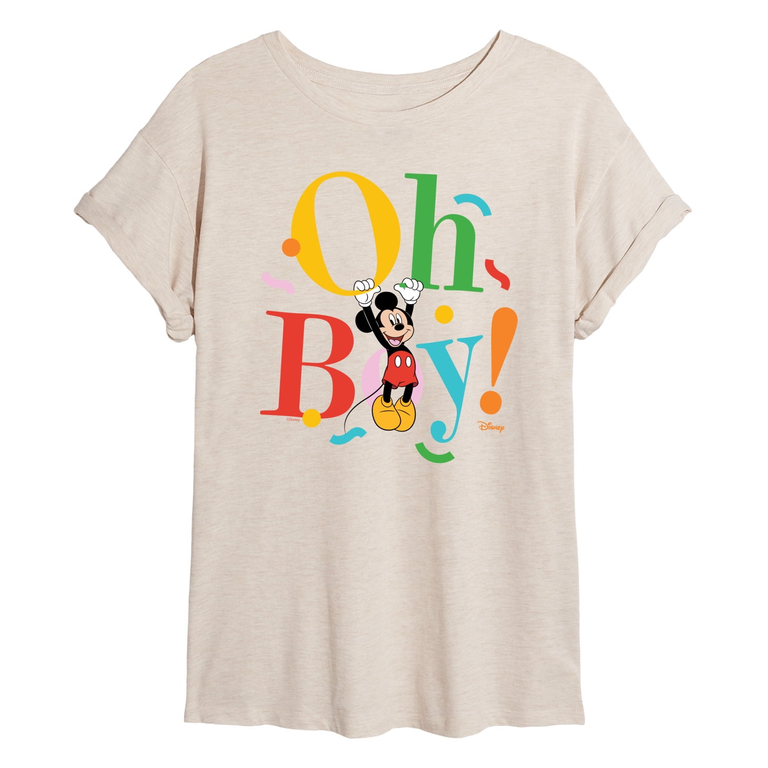 Disney - Mickey Oh Boy - Women's Oversized T-Shirt - Walmart.com