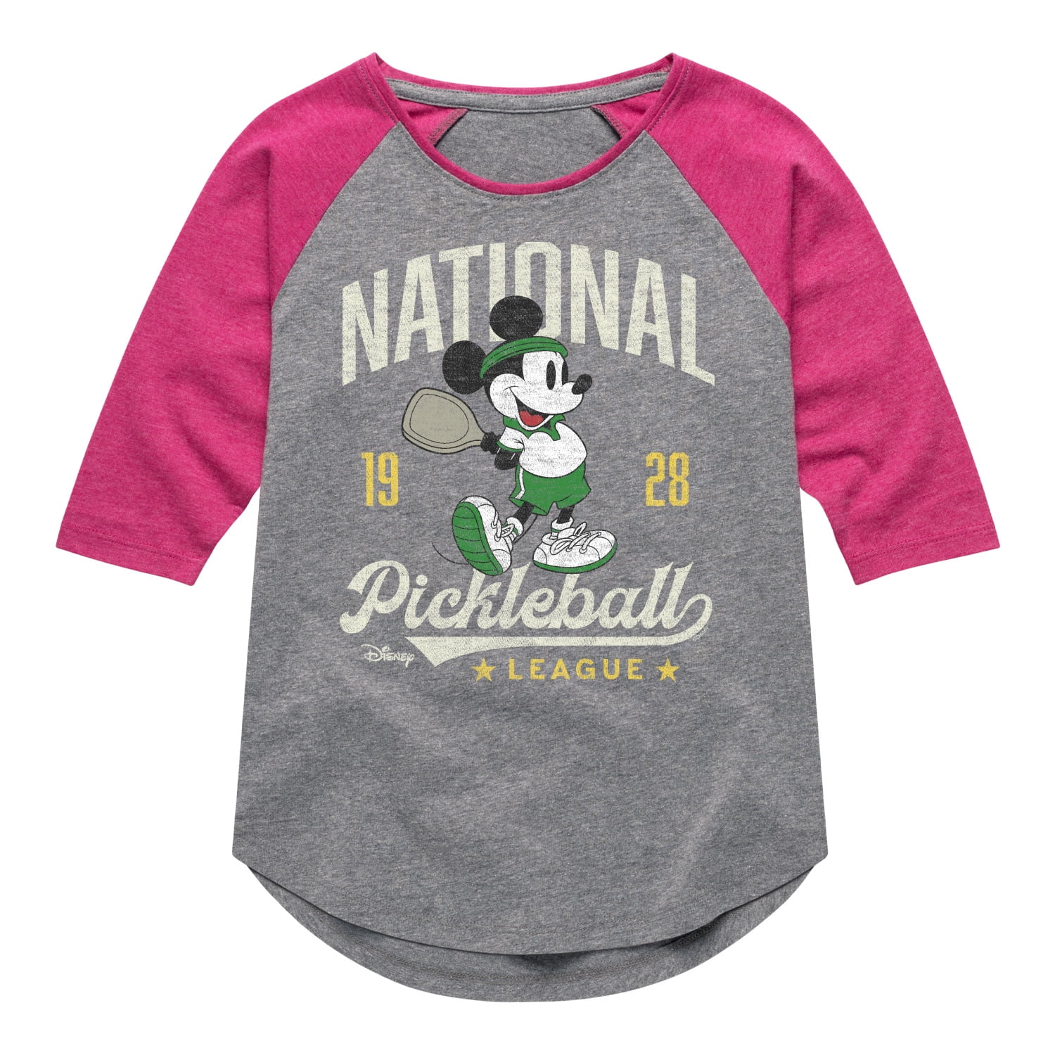 Disney - Mickey Pickleball League - Toddler & Youth Girls Raglan ...
