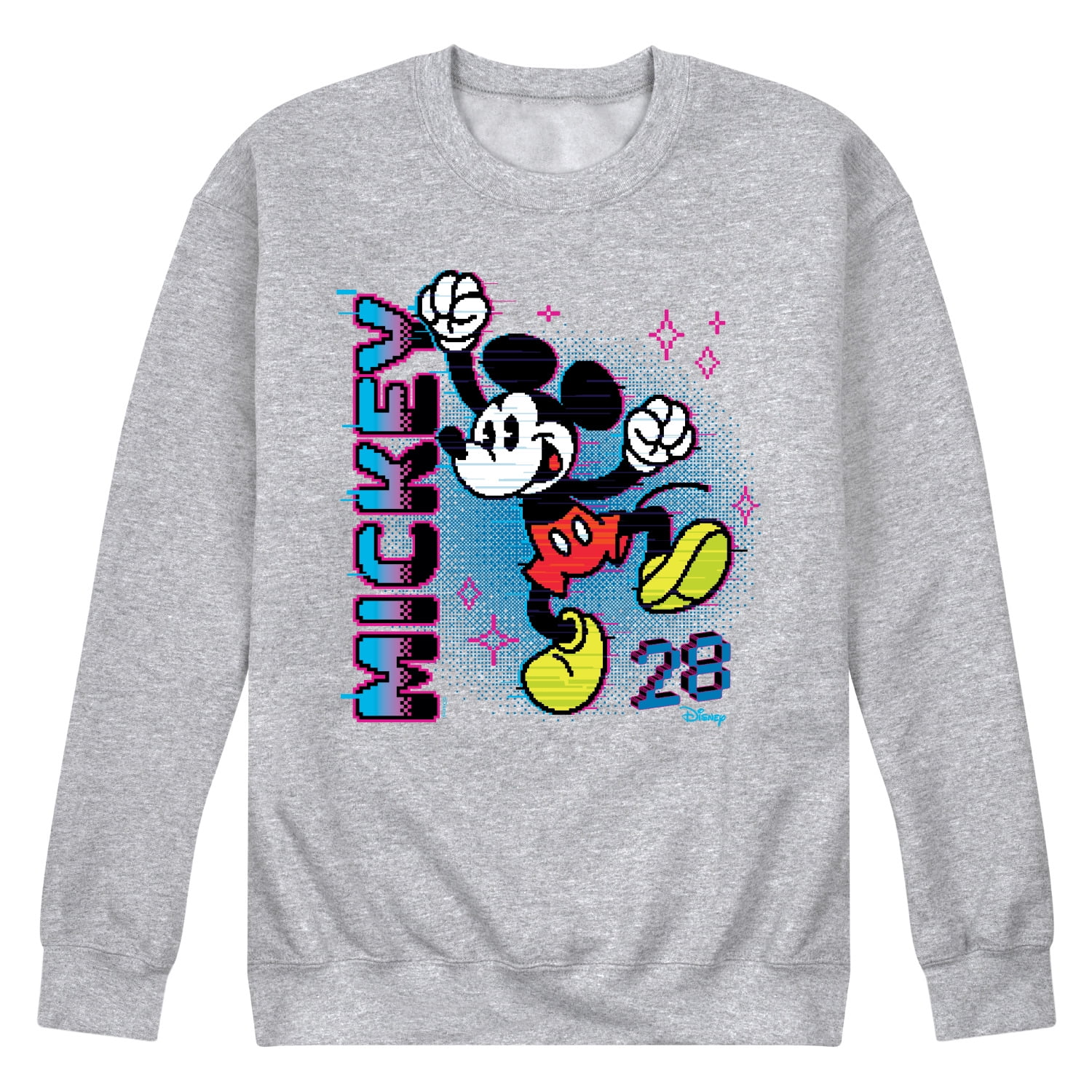 Disney - Mickey Press Start - Men's Crew Neck Fleece Pullover - Walmart.com