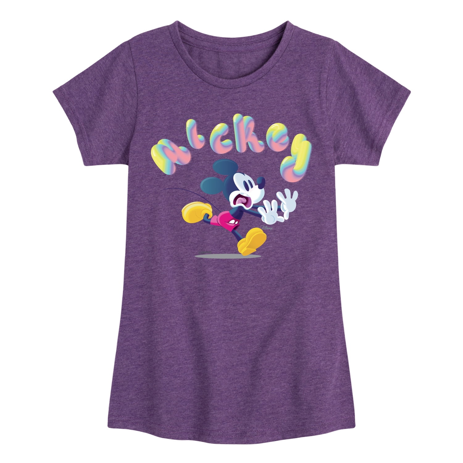 Disney - Mickey Run - Youth Girls Short Sleeve Graphic T-Shirt ...