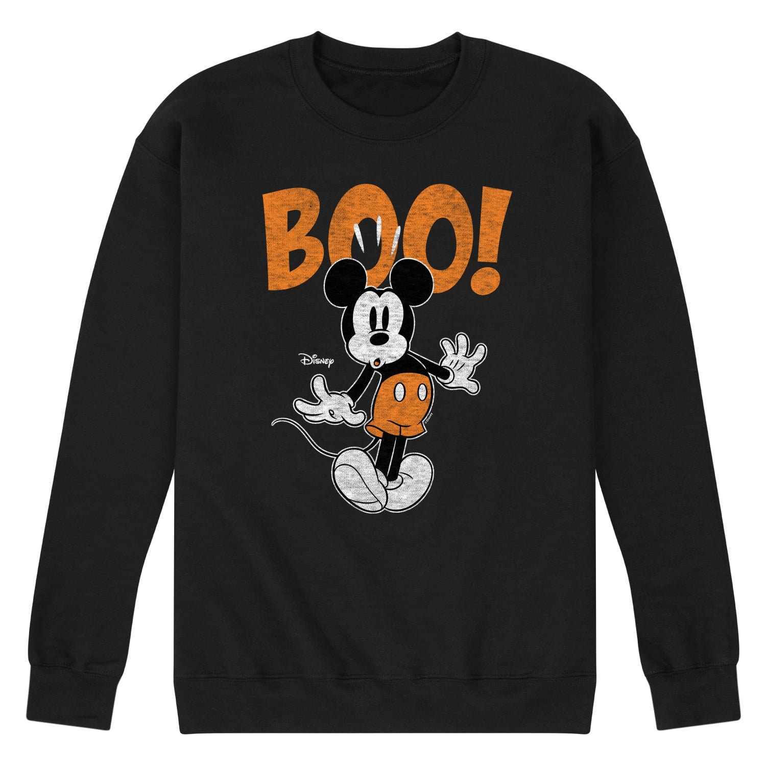 Disney - Mickey Scared Boo - Men's Crew Fleece Sweatshirt - Walmart.com