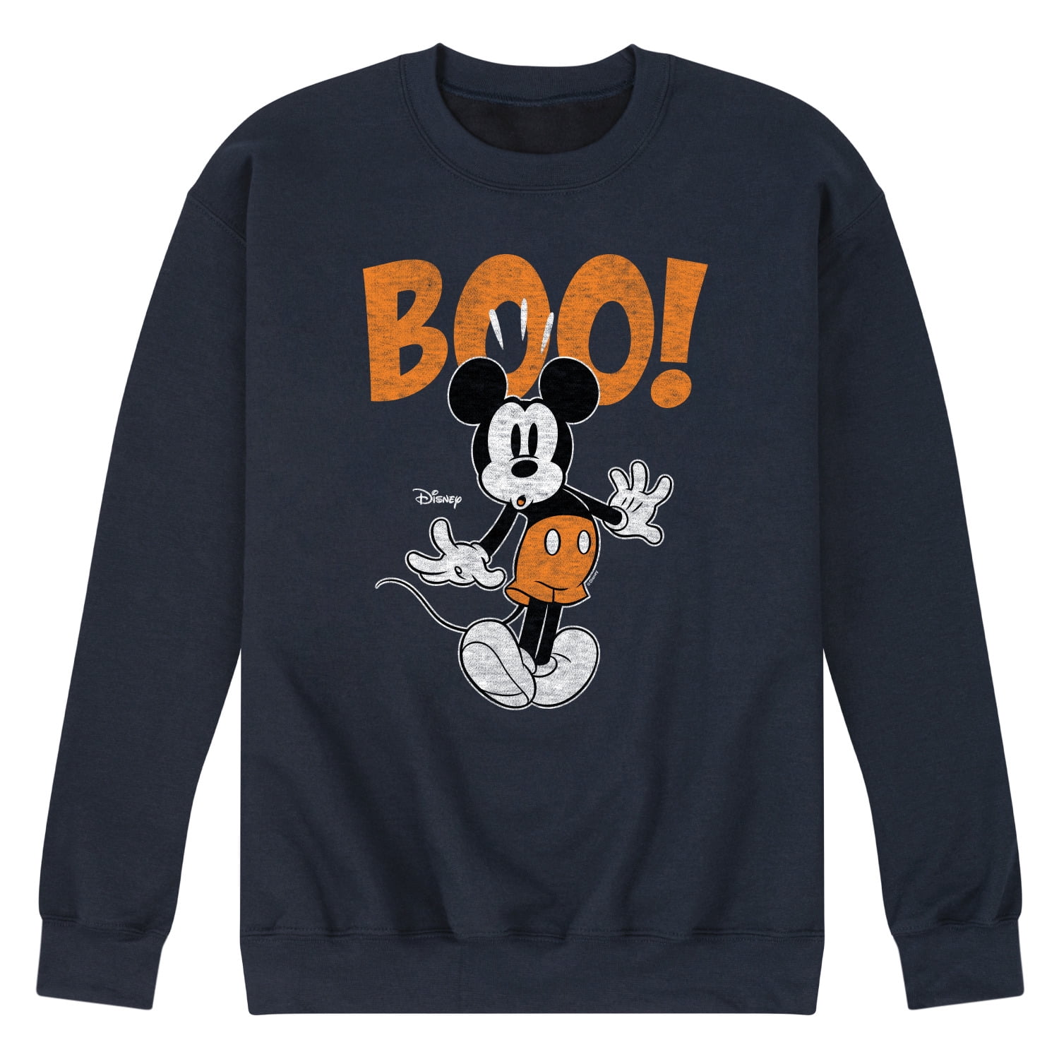 Disney - Mickey Scared Boo - Men's Crew Fleece Sweatshirt - Walmart.com