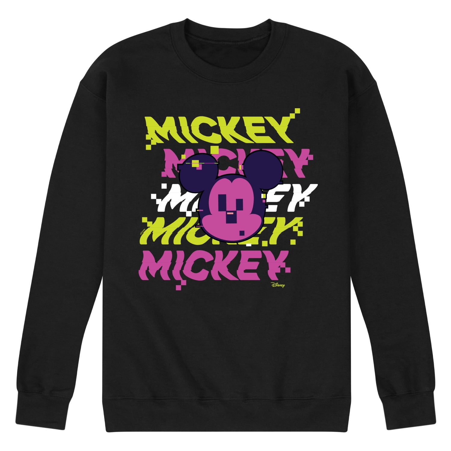 Disney - Mickey Stacked - Men's Crew Neck Fleece Pullover - Walmart.com