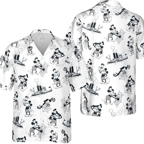 Disney Mickey Summer Shirt, Steamboat Willie 1929 Hawaiian Shirt ...