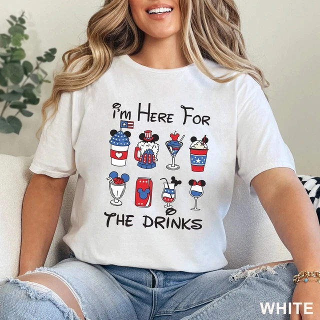 Disney Mickey T-Shirt White, Happ Mickey And Friends 4th Of July USA ...