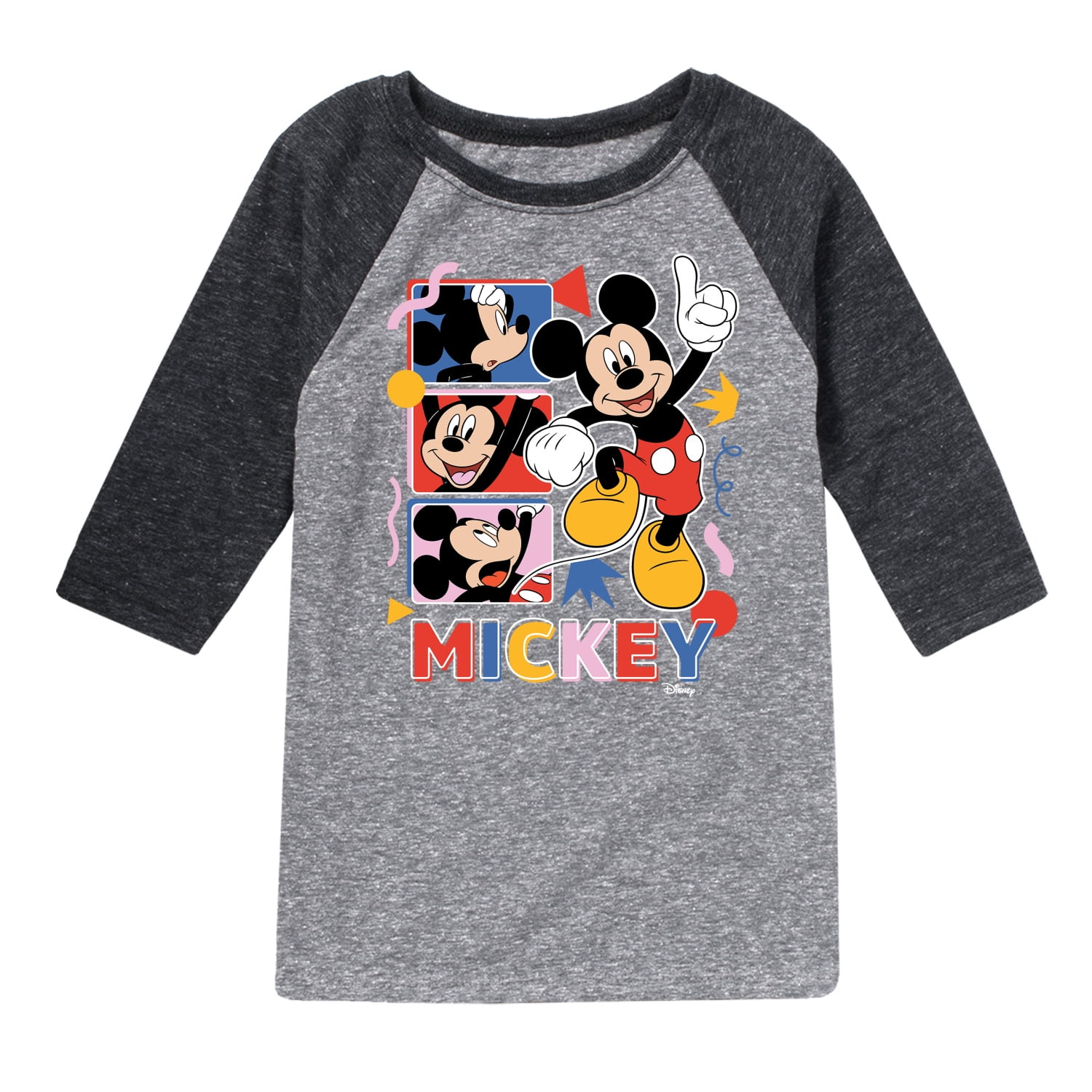 Disney - Mickey Tribute Panels - Toddler & Youth Raglan Graphic T-Shirt ...