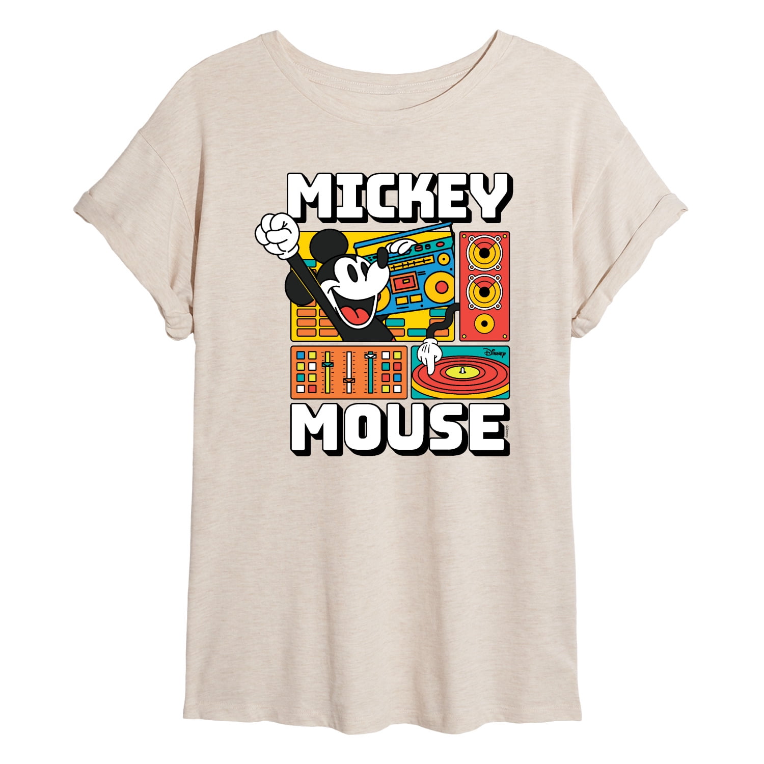 Disney - Mickey Wave Form - Juniors Ideal Flowy Muscle T-Shirt ...